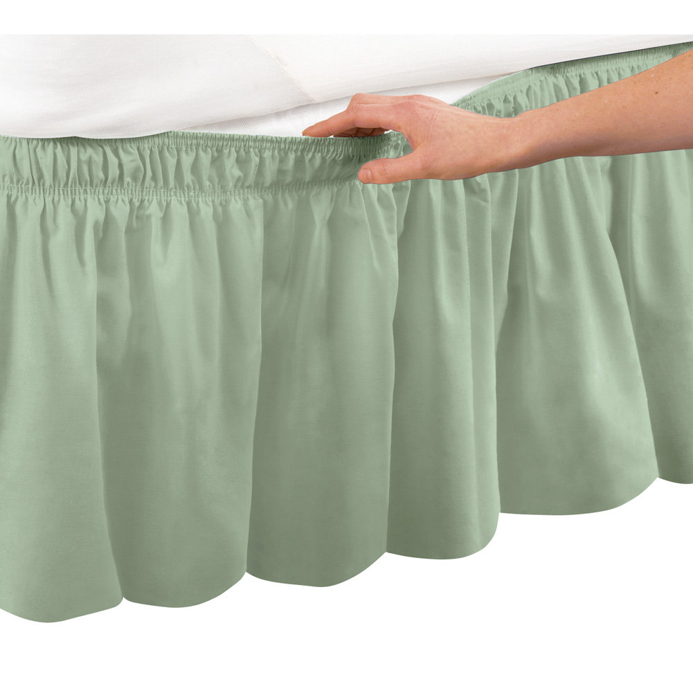 Winston Brands Elastic Bed Wrap Ruffle Bed Skirt & Reviews | Wayfair