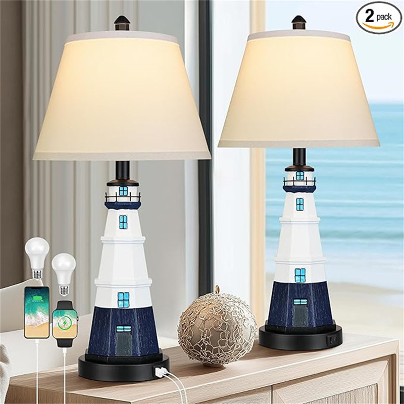 Breakwater Bay Table Lamps Set Of 2, Bedside Nautical Table Lamp ...