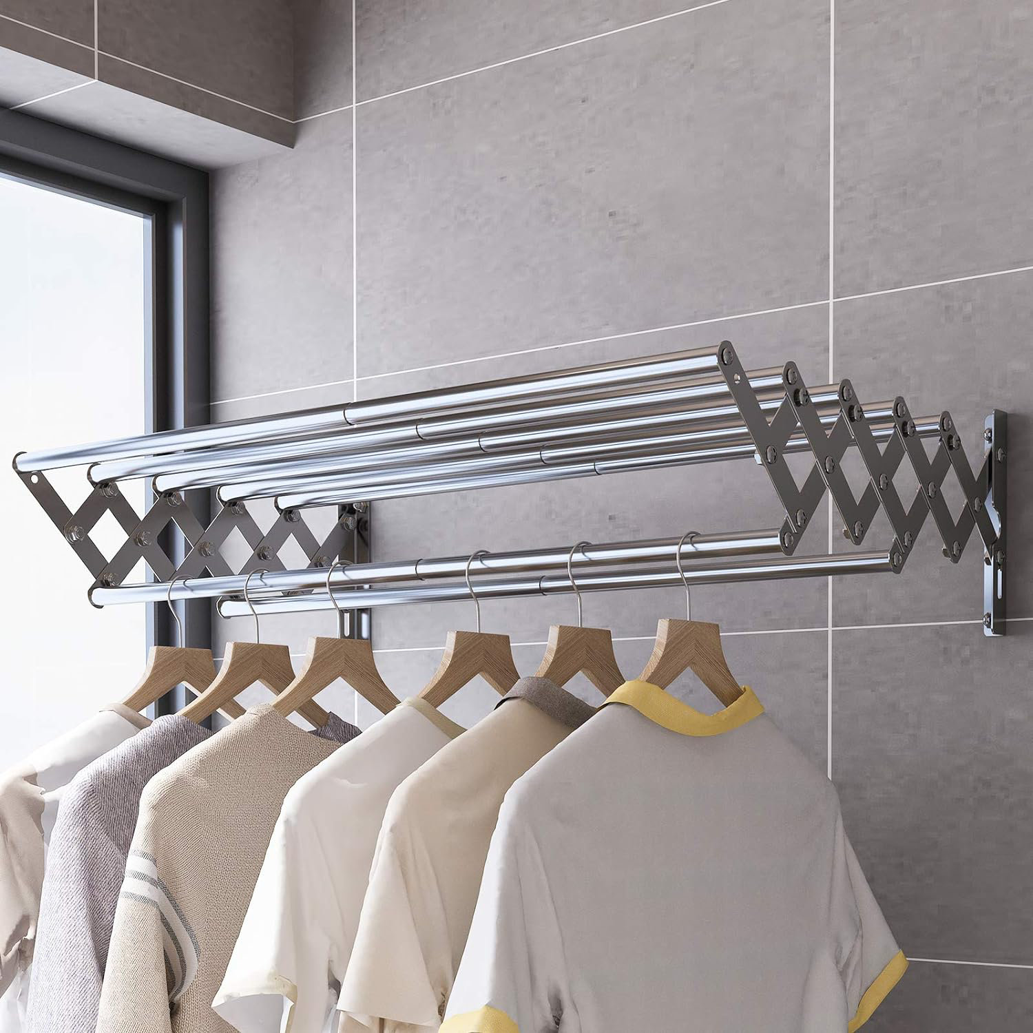 Rebrilliant Wall-Mounted Drying Rack - Wayfair Canada