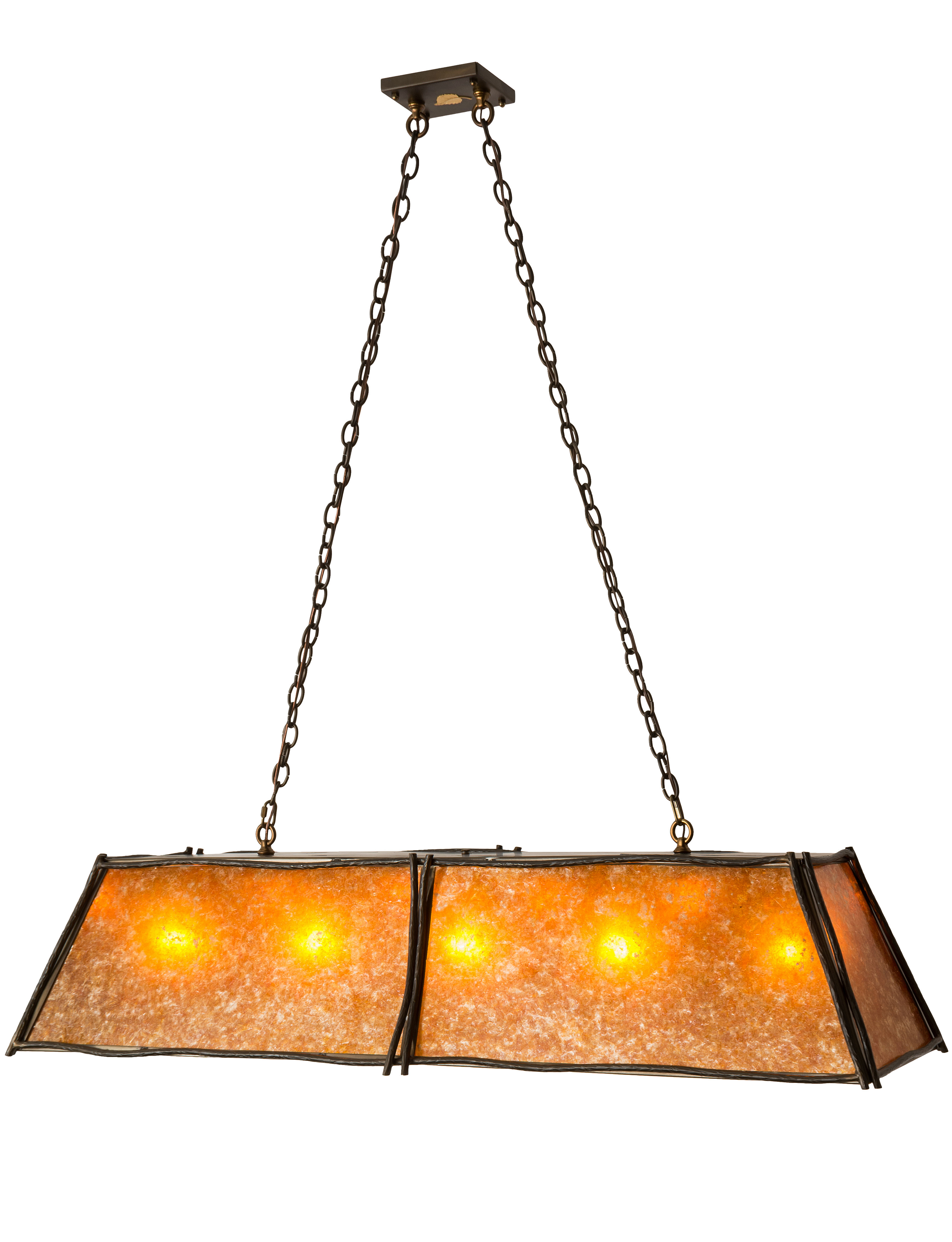 Meyda Lighting 5 - Light Antique Copper Pool Table Lights Pendant ...