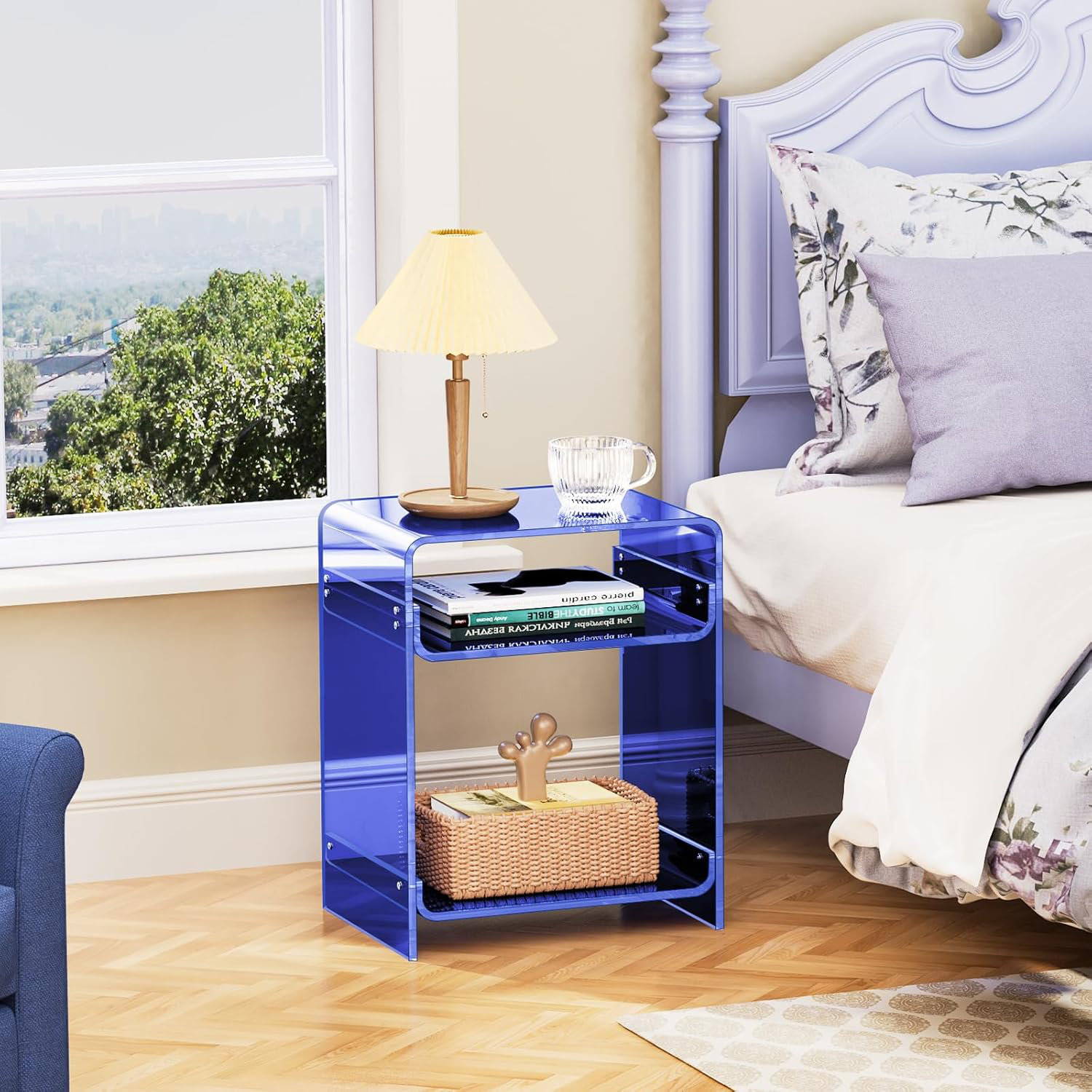 acrylic end table record player