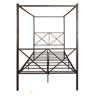 17 Stories Metal Canopy Bed Frame, Platform Bed Frame With X Shaped ...