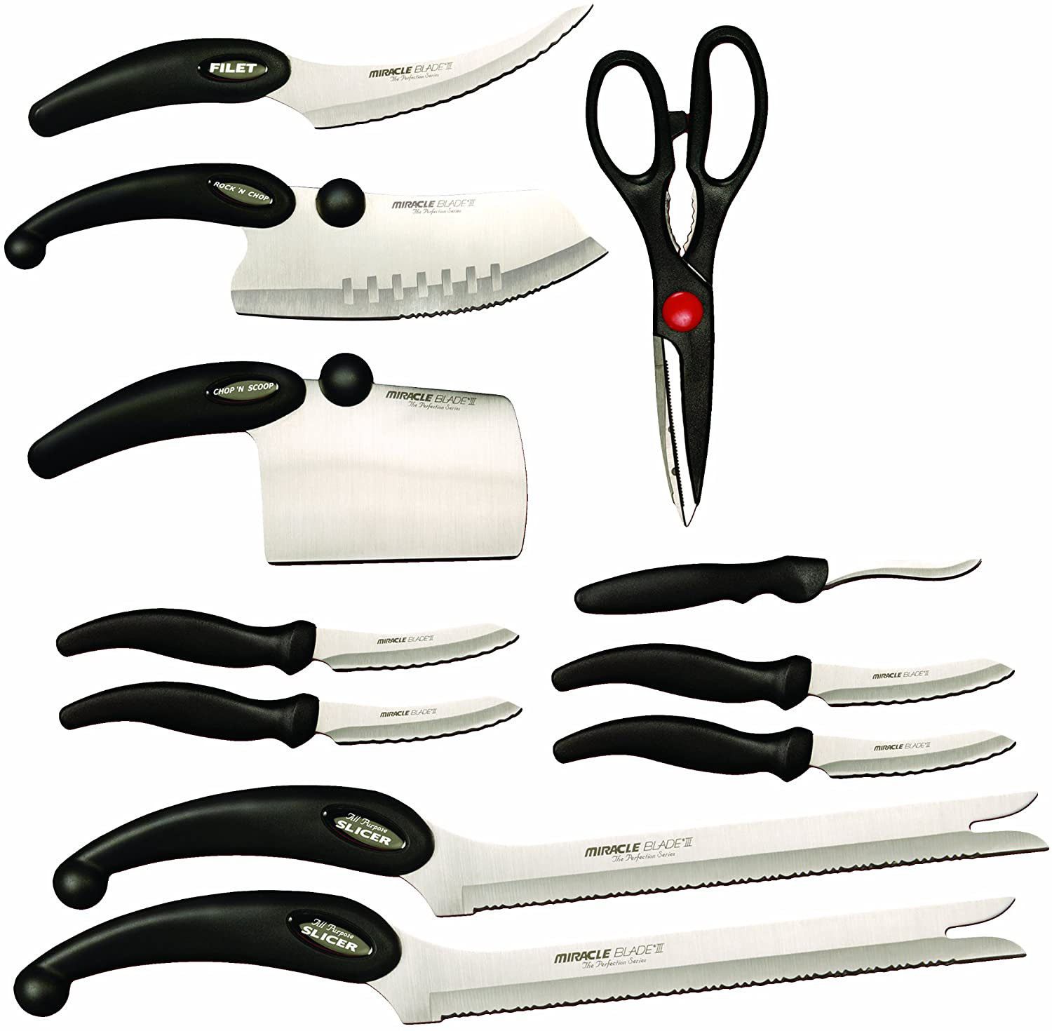 Miracle Blade III Perfection Series 11 Piece Assorted Knife Set ...