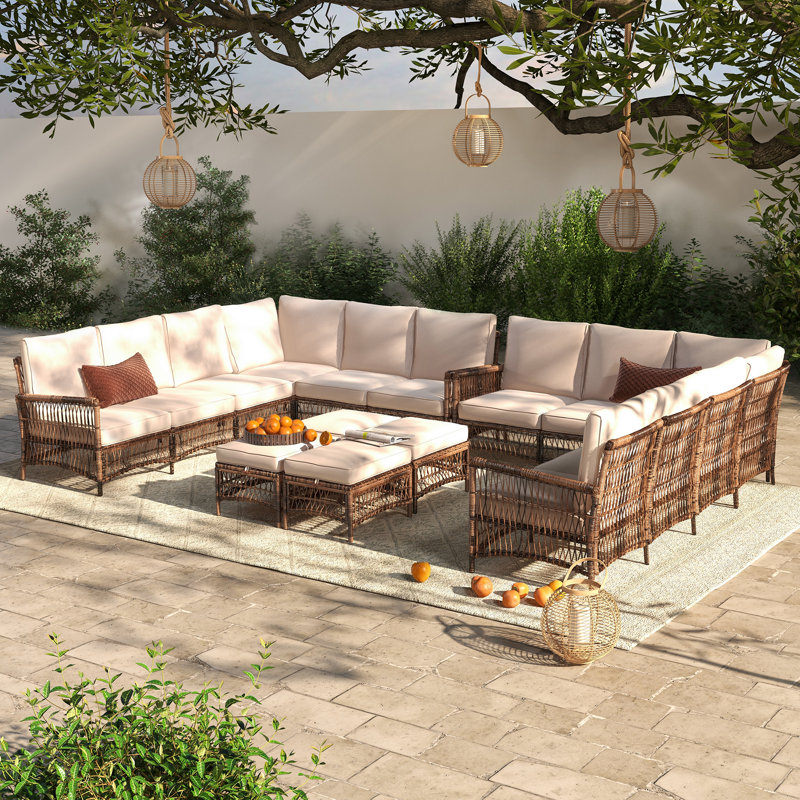 Latitude Run® 12-person Seat U-shaped Outdoor Sectional Set | Wayfair