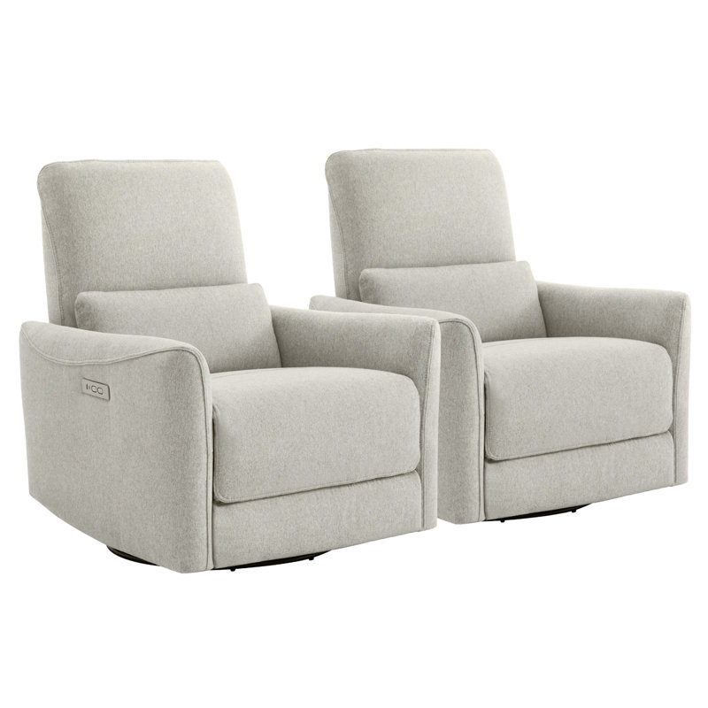Wade Logan® Cadavid Upholstered Swivel Power Recliner & Reviews | Wayfair