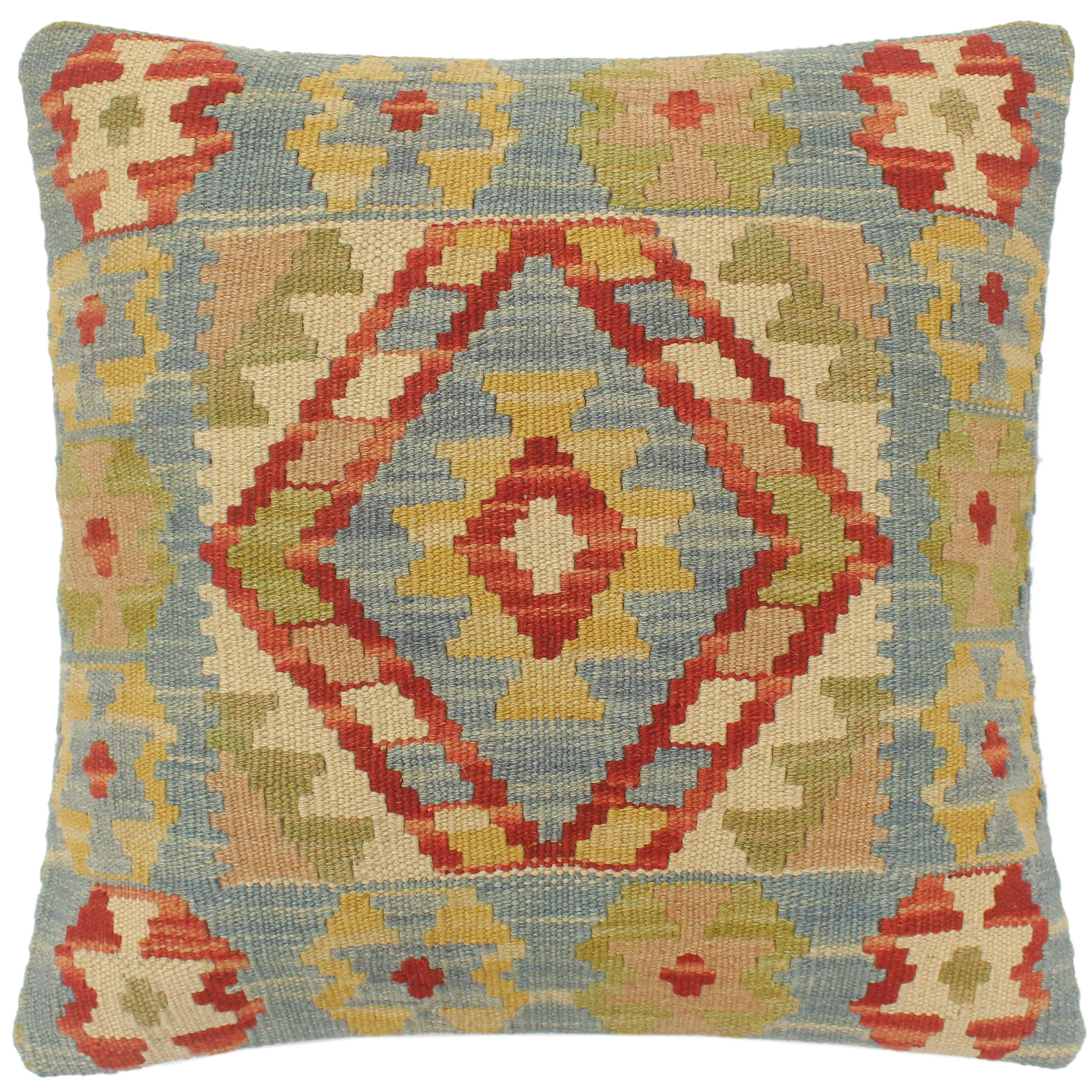 Arshs Fine Rugs Froney Turkish Runiya Hand Woven Kilim Pillow | Wayfair