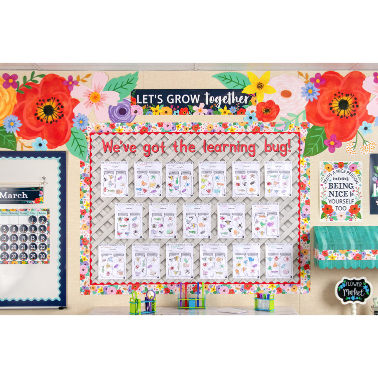 Teacher Created Resources Wildflowers Let's Grow Together Banner, 8" x ...