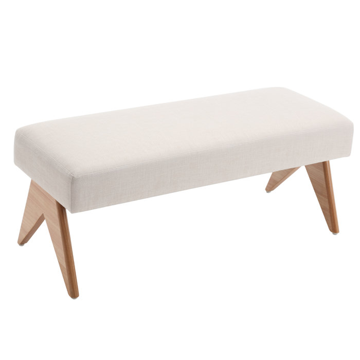 Latitude Run® Logyn Linen Upholstered Bench | Wayfair