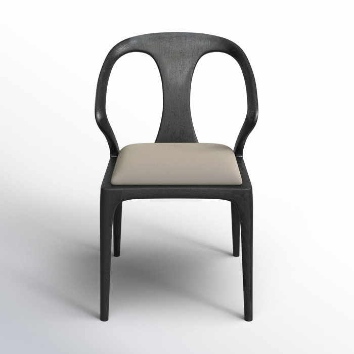 AllModern Downham Solid Wood Upholstered Dining Chair & Reviews | Wayfair