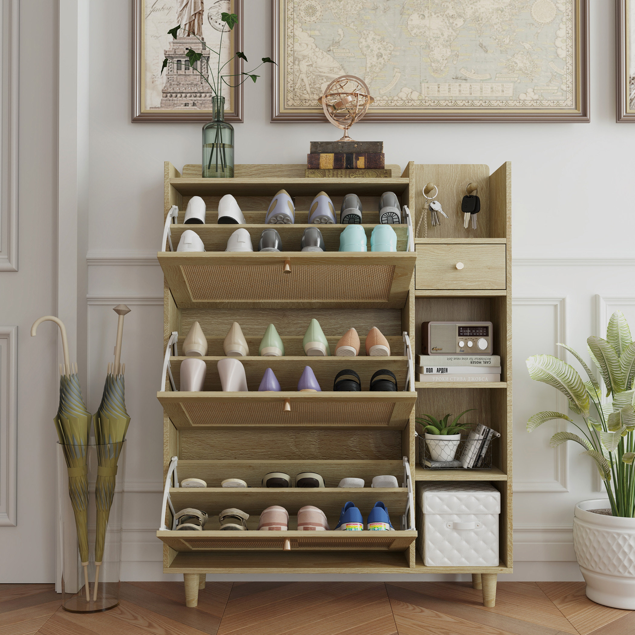 Bay Isle Home™ Shoe Storage, Bohemia Style Shoe Cabinet, Shoe Rack ...