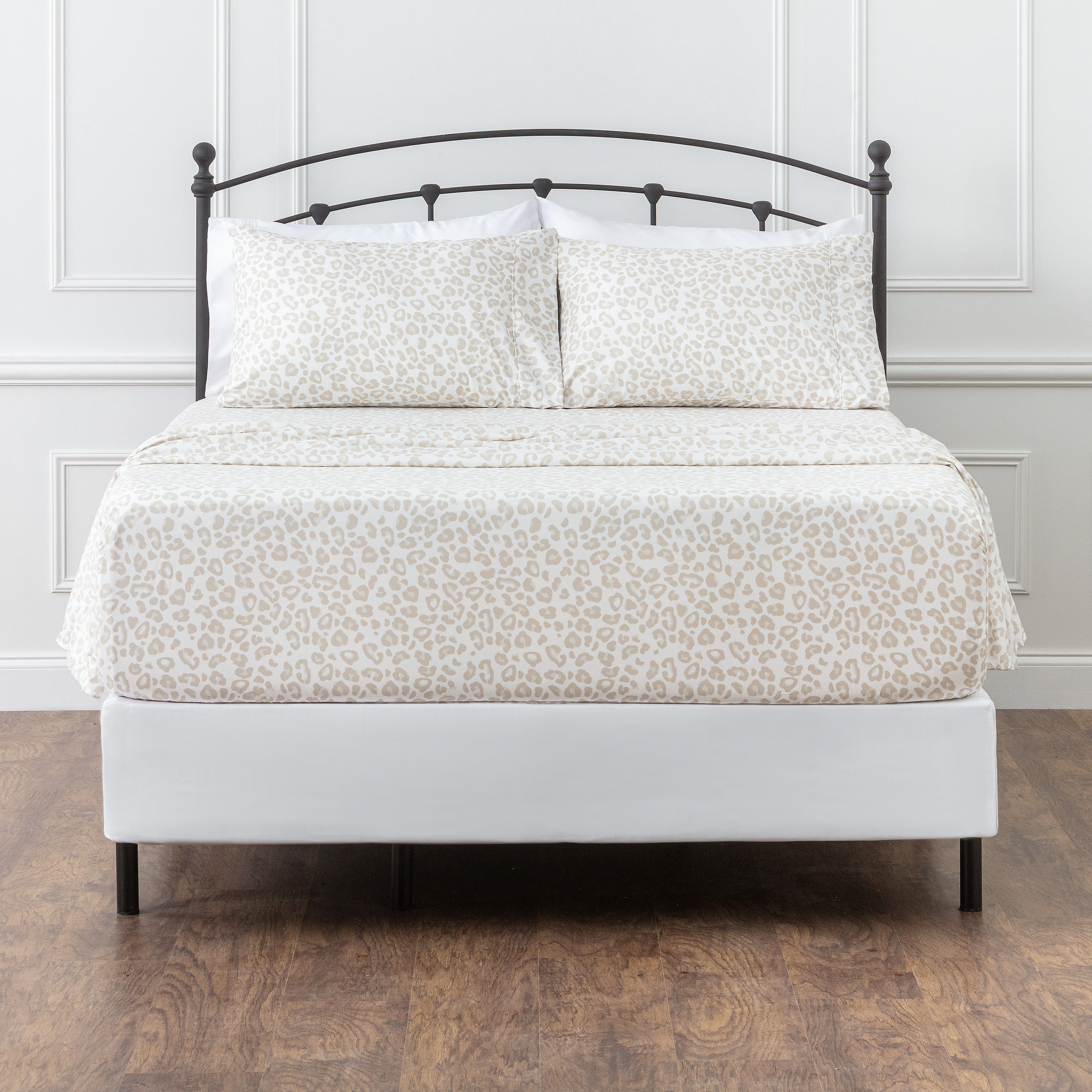 Chanasya Leopard Ultra Soft Leopard Print Microfiber Percale Sheet Set ...