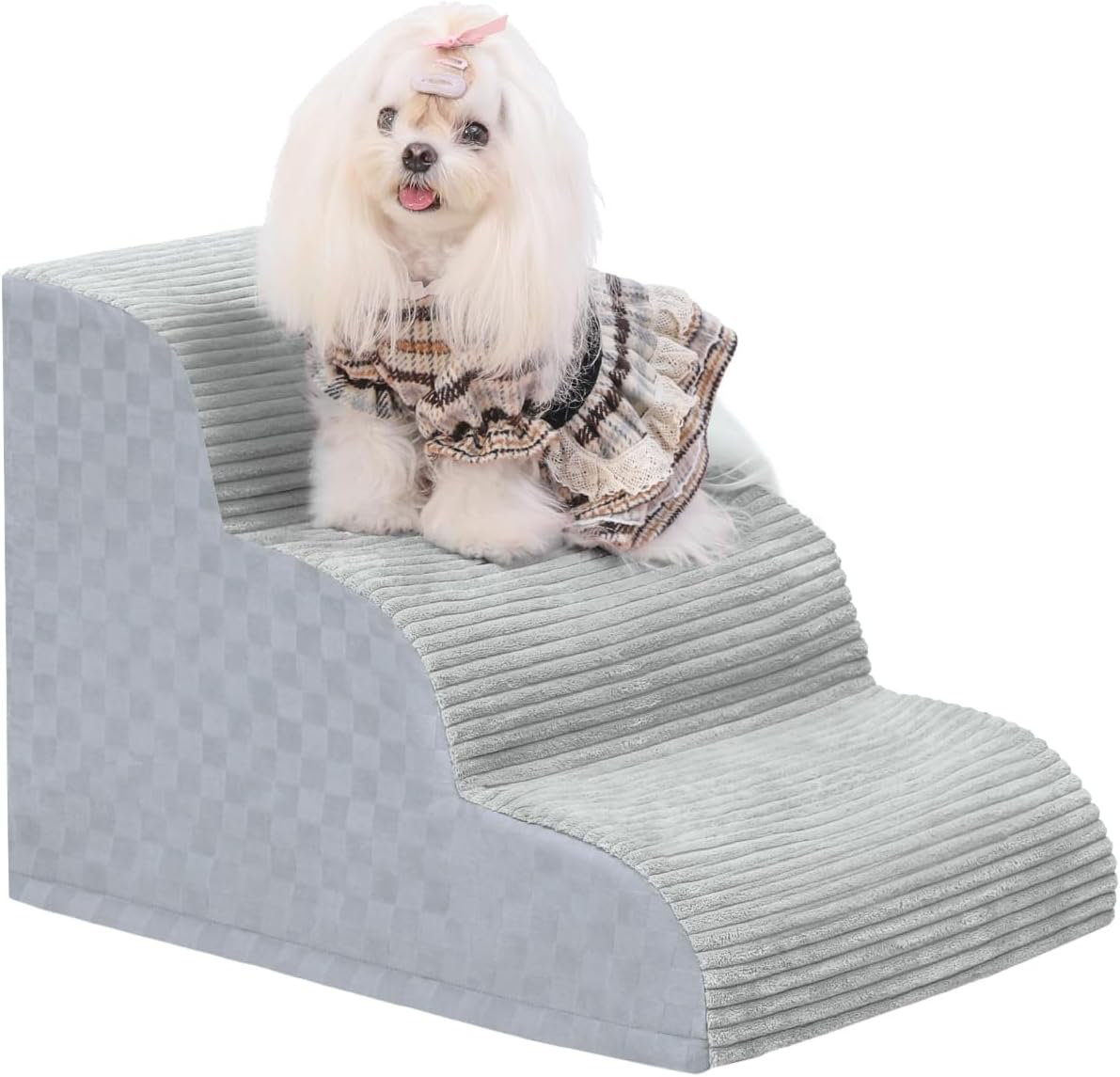 Latitude Run® Dog Stairs Ramp For Couch 15.7" H, 3-Step Pet Stairs For ...