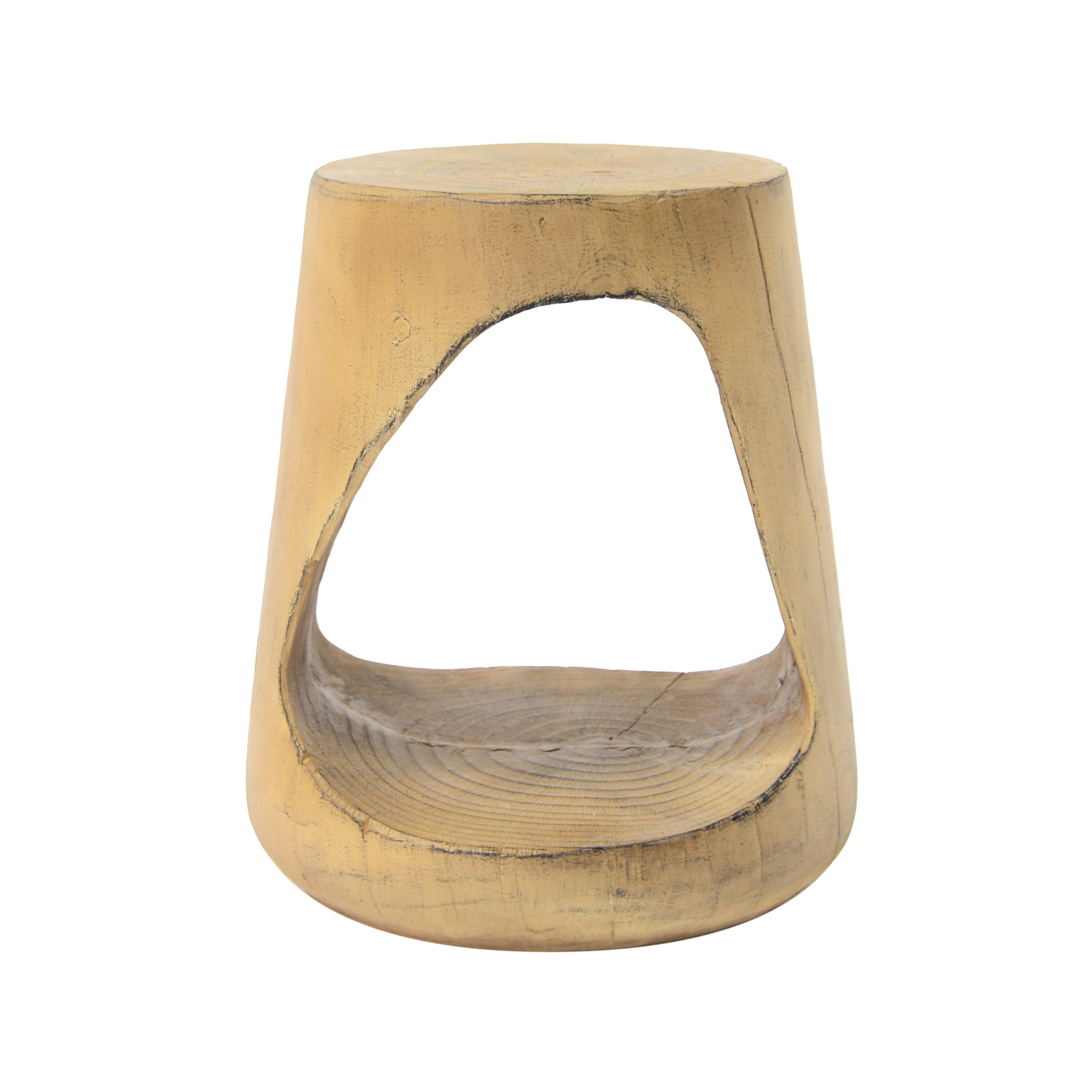 Latitude Run® Black Hollow Side Table With Wood-Like Texture, Unique ...