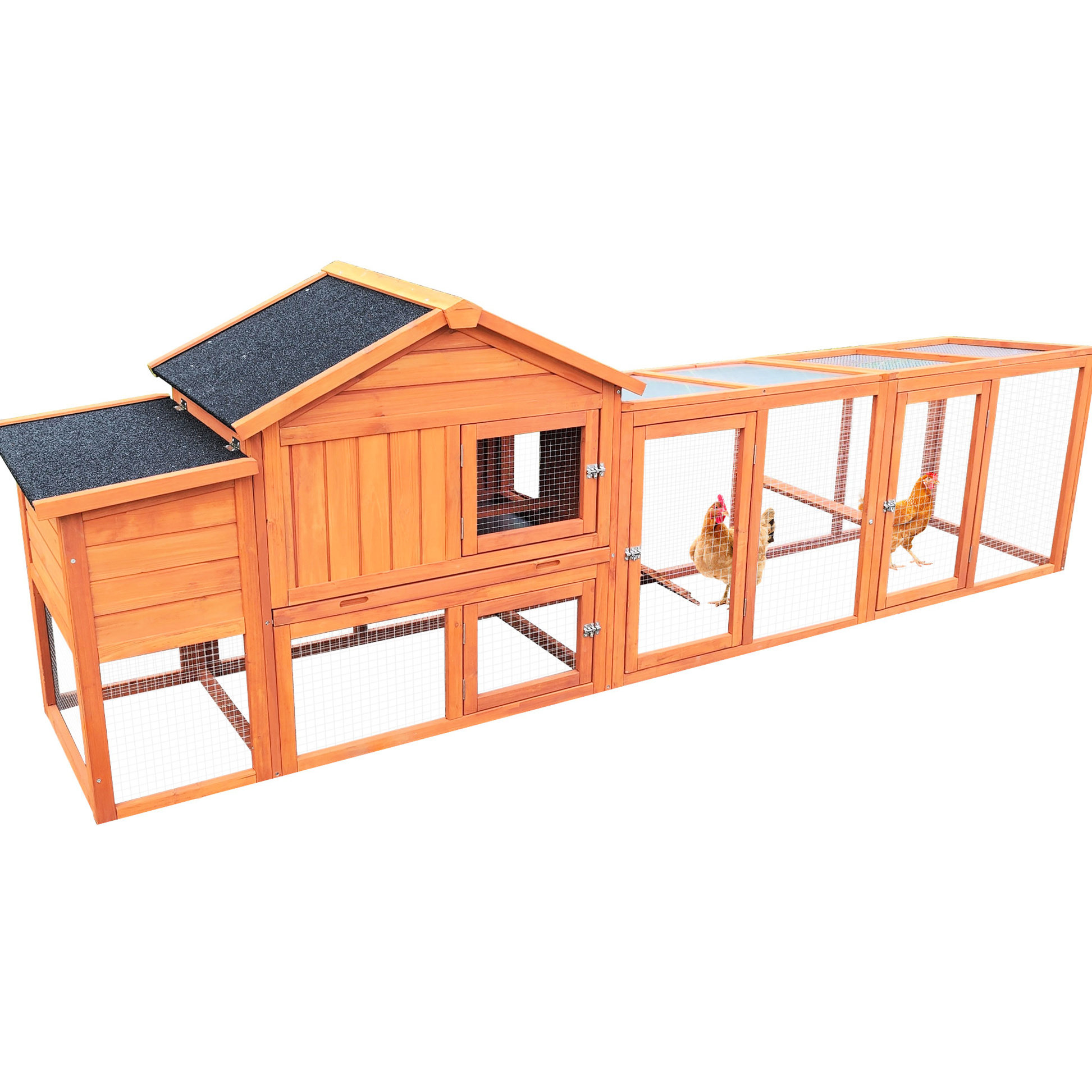 One Allium Way® Large Chicken With Safe Lock And Nesting Box Outdoor ...