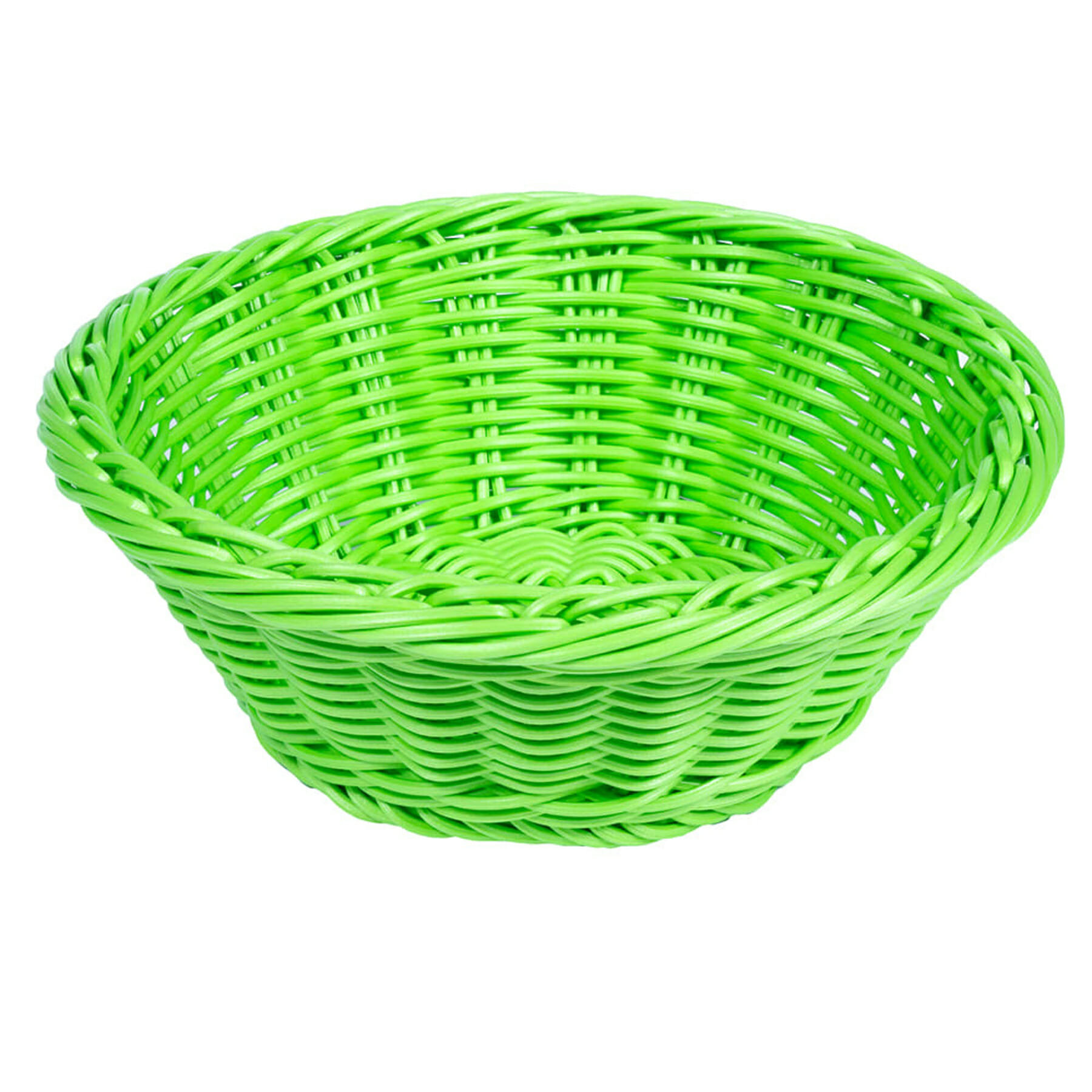 G.E.T. WB-1501-G Round Polyweave Bread Roll Serving Basket, 9.5", Green ...