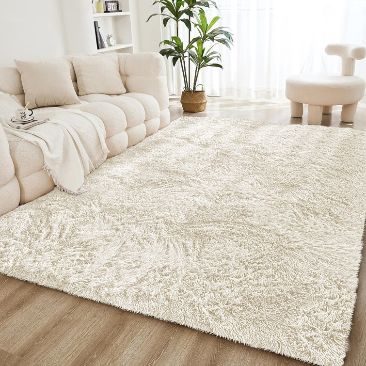 SUPREME BEDDING LTD Solid Colour Machine Tufted Shag Area Rug & Reviews ...