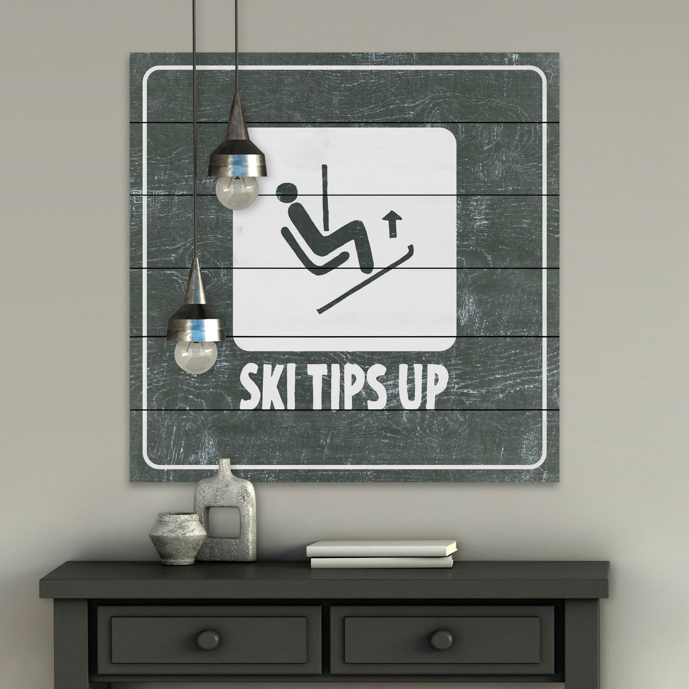 Loon Peak® Ski Tips Up Diagram - Textual Art Print on Wood | Wayfair