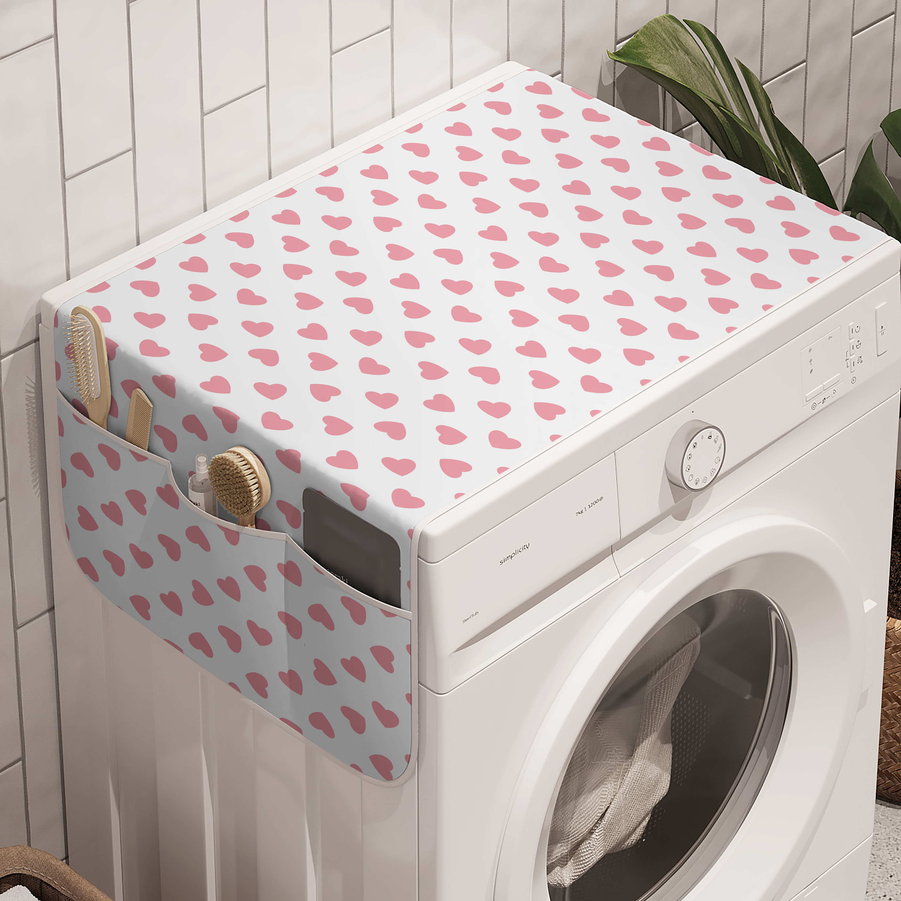 East Urban Home Valentine Washing Machine Organizer Pack of 2 47" x 18. ...