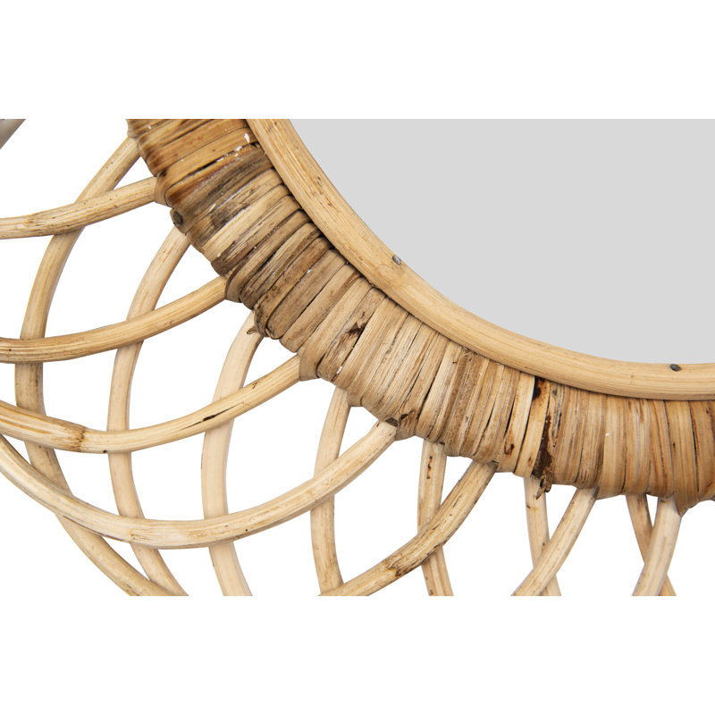 Highland Dunes Overton Bamboo Oval Wall Mirror & Reviews | Wayfair