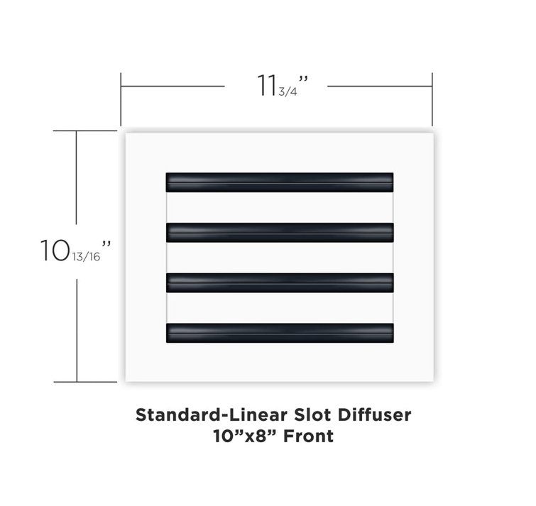 Texas Buildmart BUILDMART - 10x8 Modern AC Vent Cover - Standard Linear ...