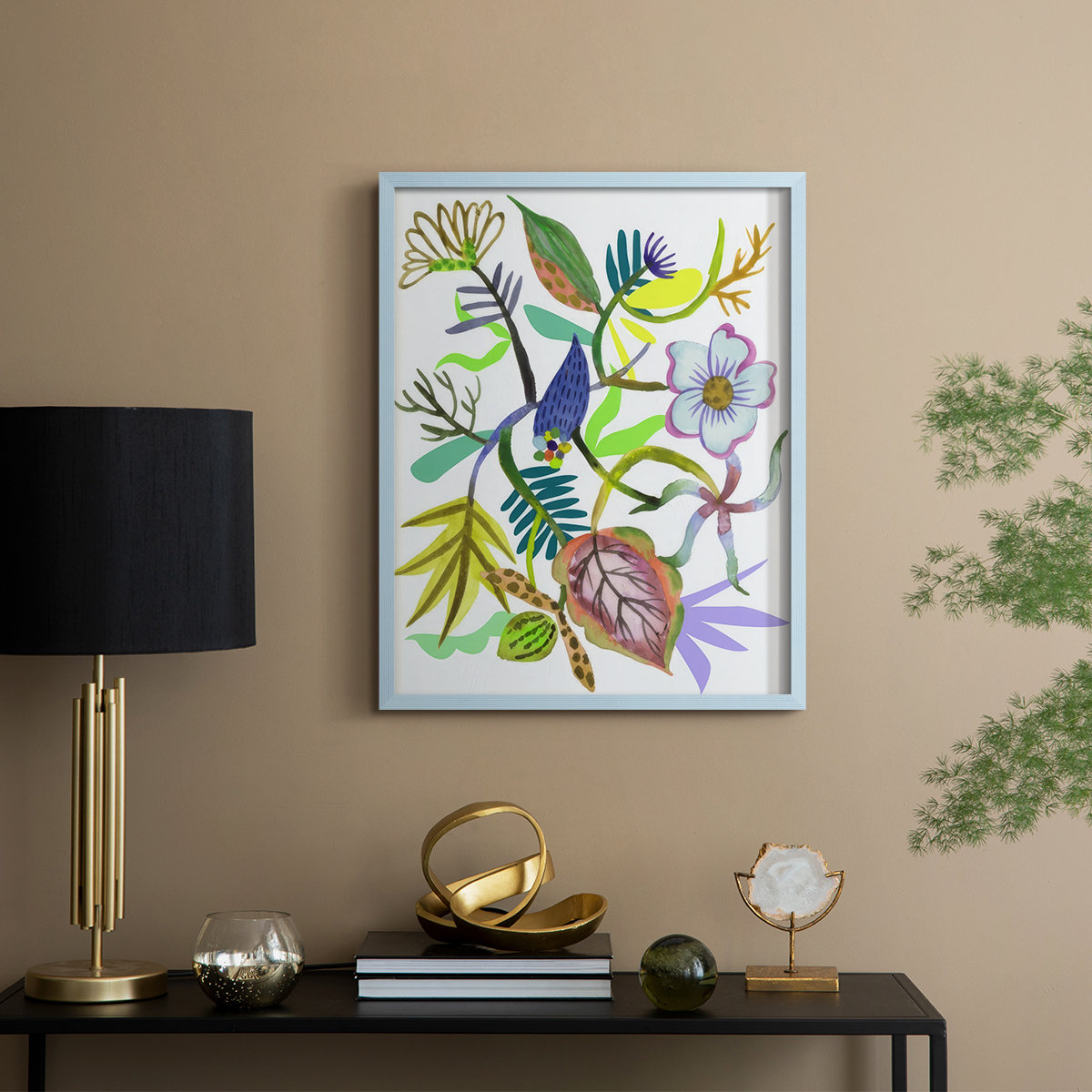 Lark Manor™ Flower Of Fate I Framed Print - Solid Wood | Wayfair
