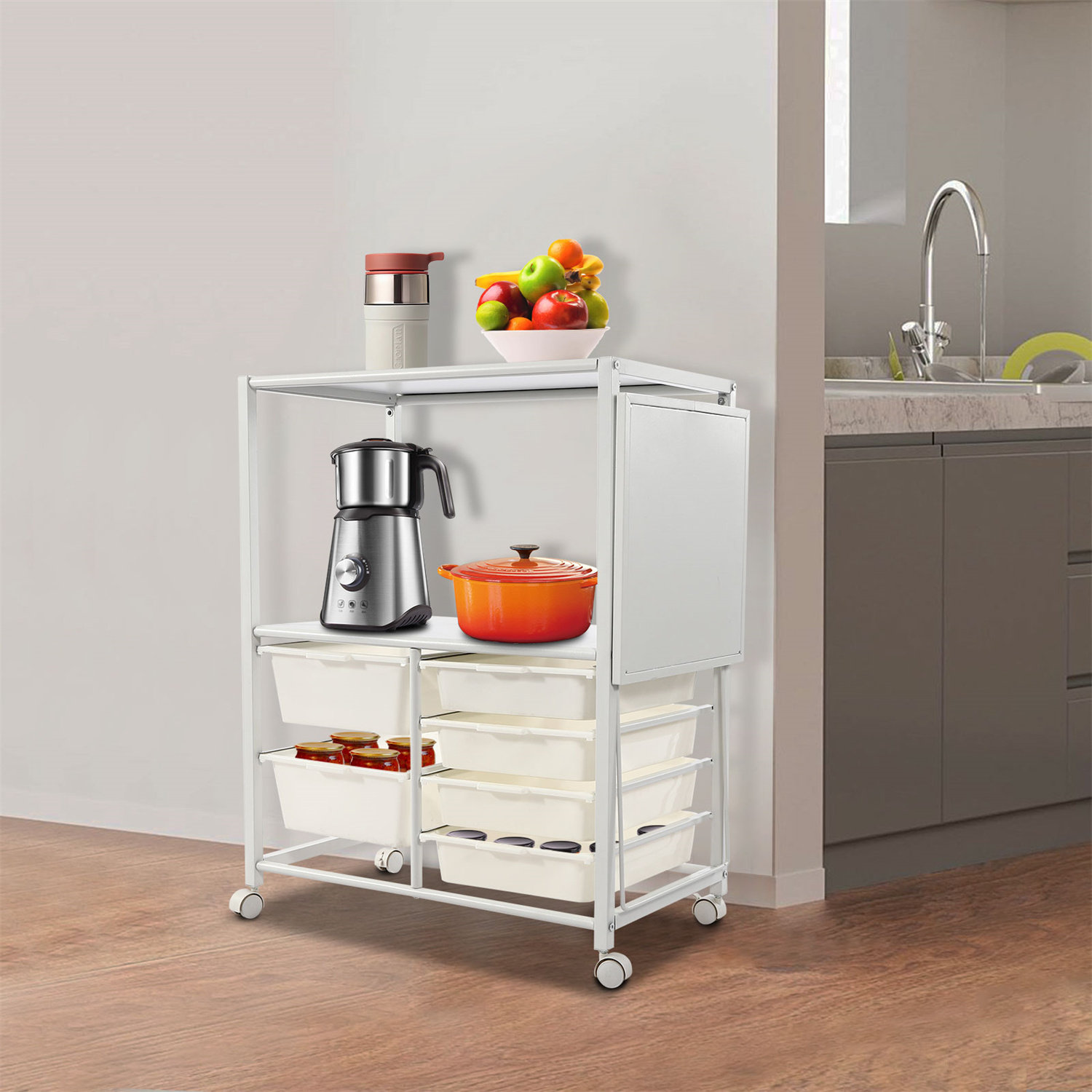 Latitude Run® 2-Tier Freestanding Space Saver Storage Shelf - Wayfair ...