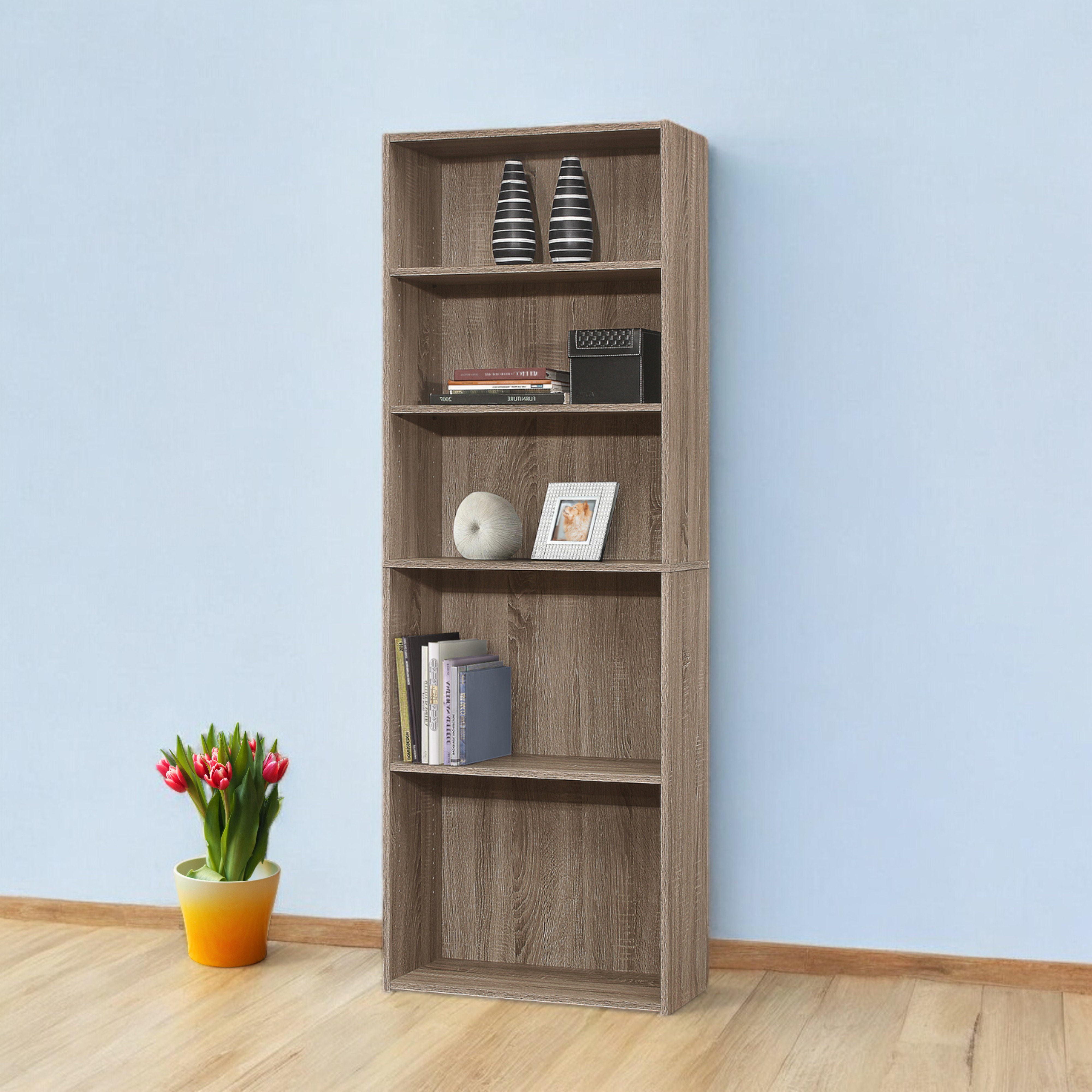 Latitude Run® Chavanon 72" Brown Bookshelf - Wayfair Canada