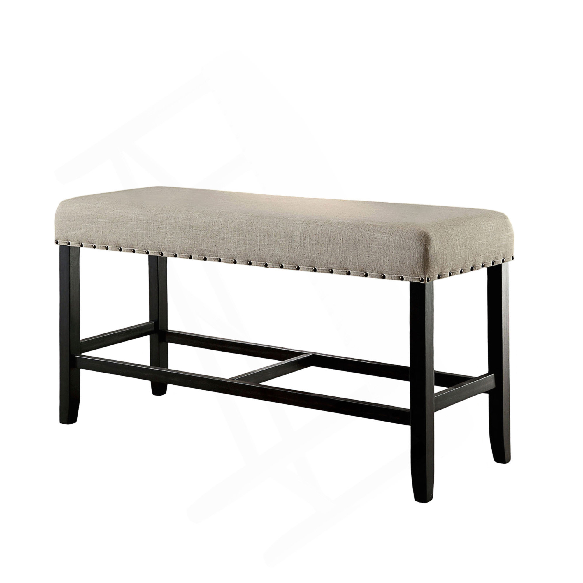 Ophelia & Co. Rustic Charm Beige Linen Like Fabric 1Pc Counter Height ...