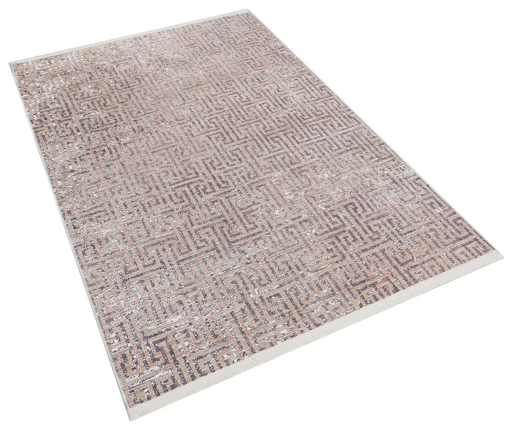 Latitude Run® Finleyville Mink Brown Color Carpet Geometric Design ...