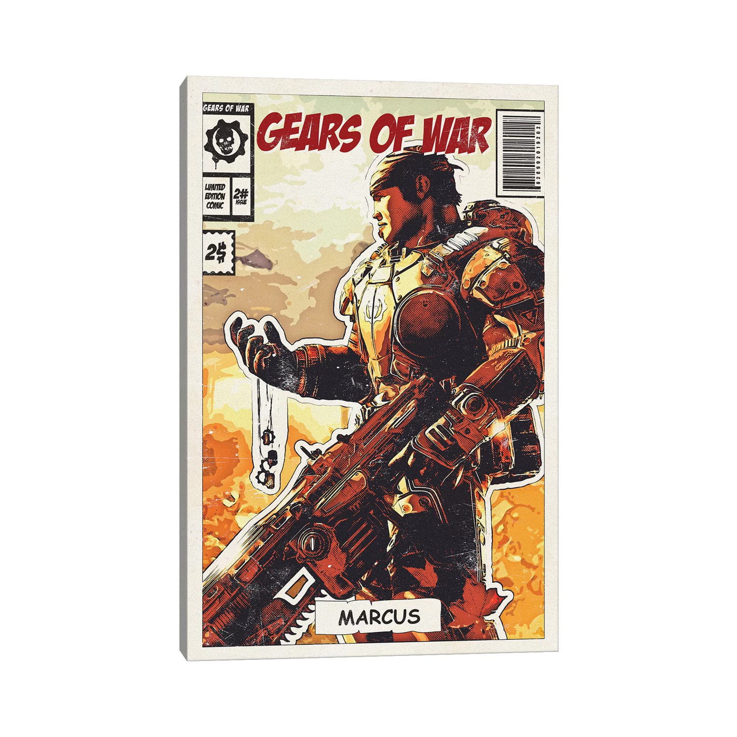 East Urban Home Gears Of War Comic by Durro Art - Gallery-Wrapped ...
