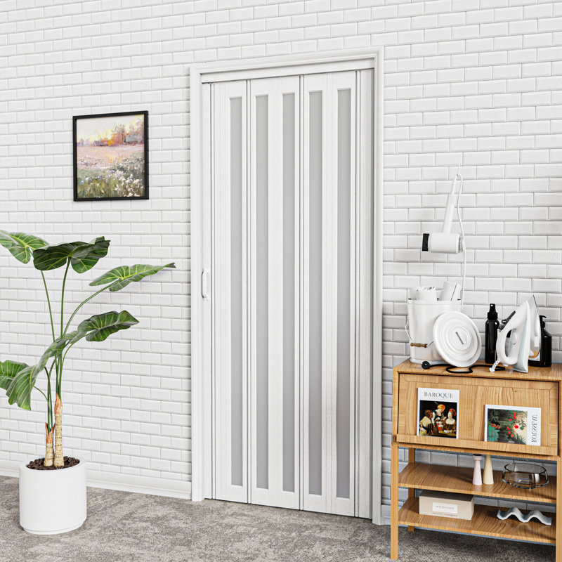 ARK DESIGN 80“ Paneled PVC/Vinyl Accordion Door | Wayfair