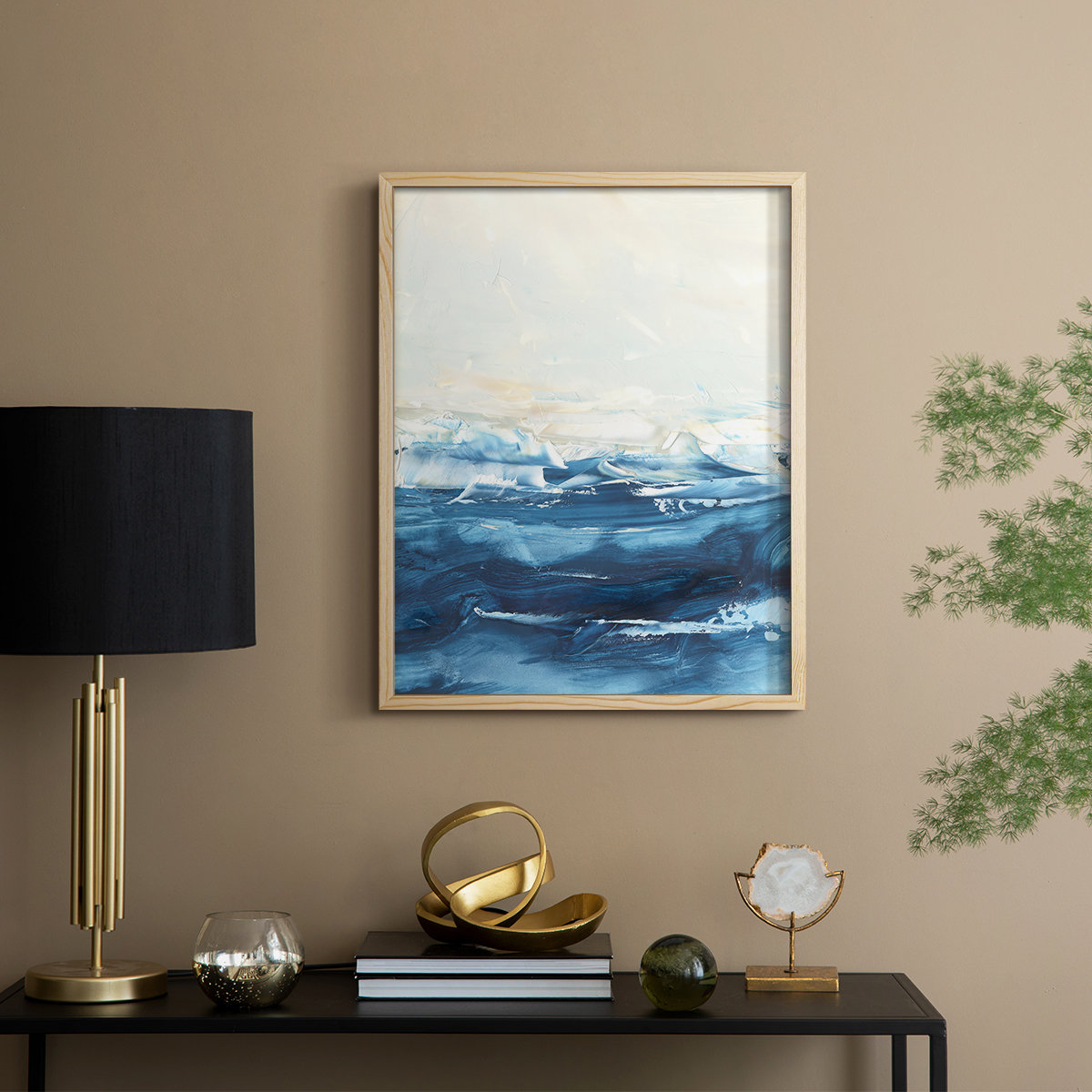 Highland Dunes Wave after Wave II Framed Print - Solid Wood | Wayfair
