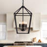 Gracie Oaks Azteca 4 - Light Dimmable Lantern Geometric Chandelier ...