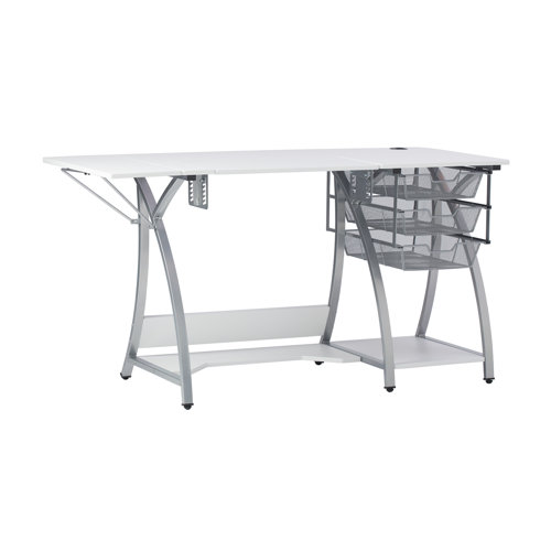 Sew Ready 56.75'' x 23.75'' Foldable Sewing Table with Sewing Machine ...
