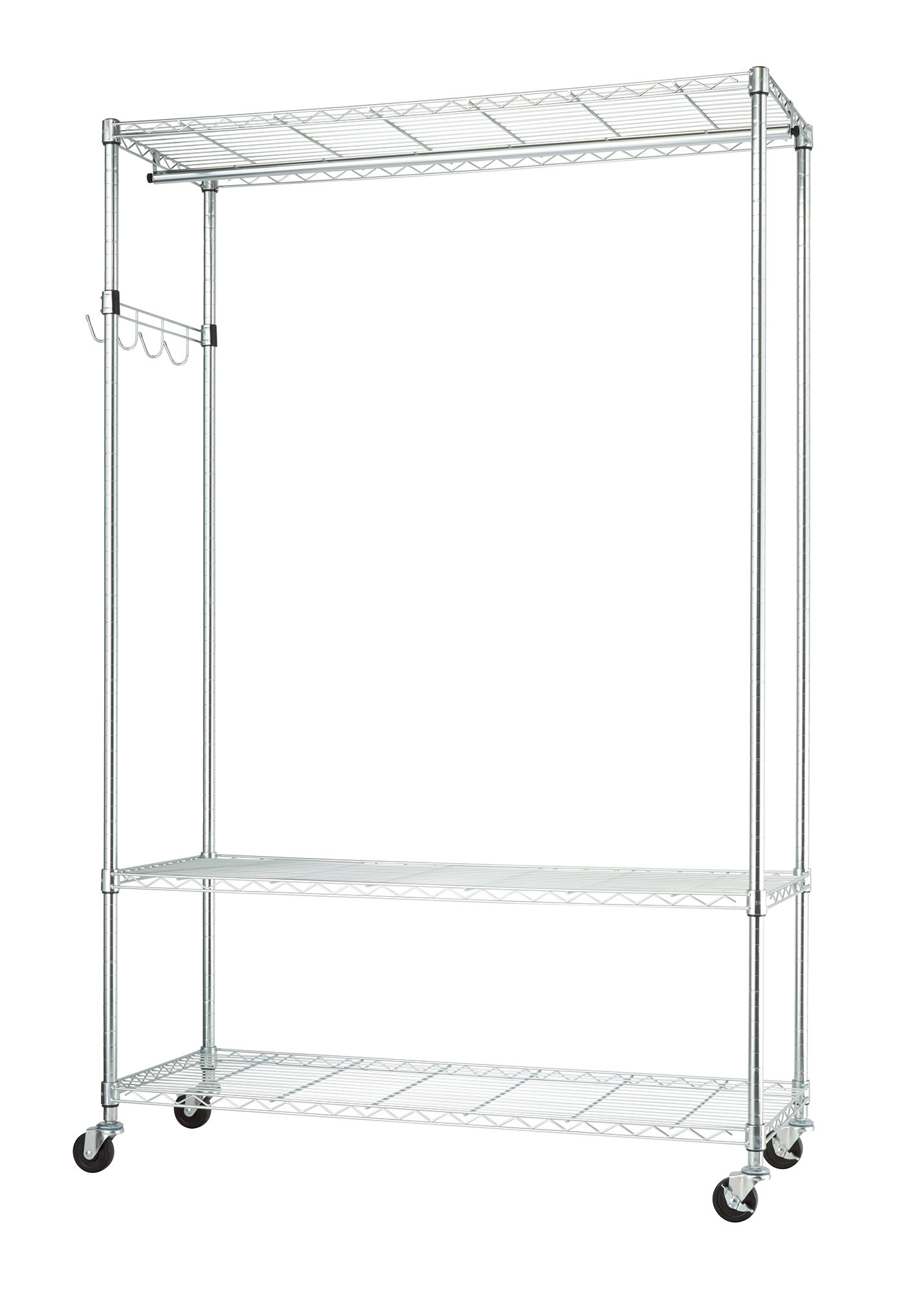 Rebrilliant Bevill 48" W 3 Tier Rolling Garment Rack & Reviews ...