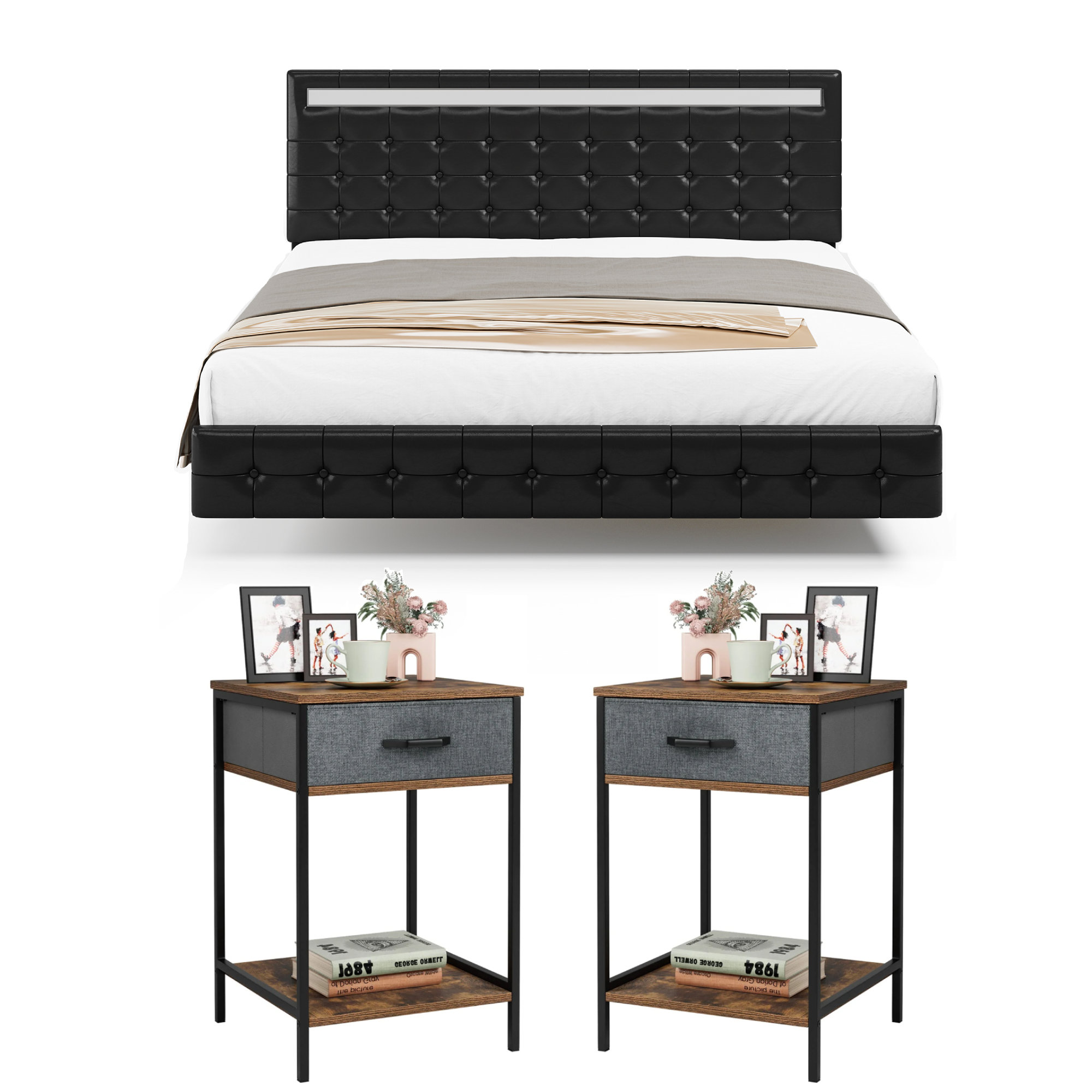 Wrought Studio 3-Piece Bedroom Sets | Wayfair