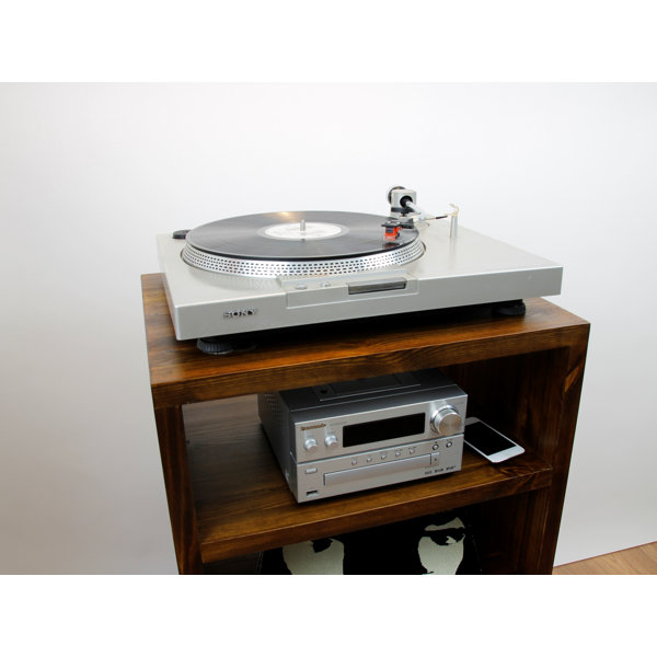 Gracie Oaks Record Player Stand, Vinyl LP Record Storage, Hifi Rack ...