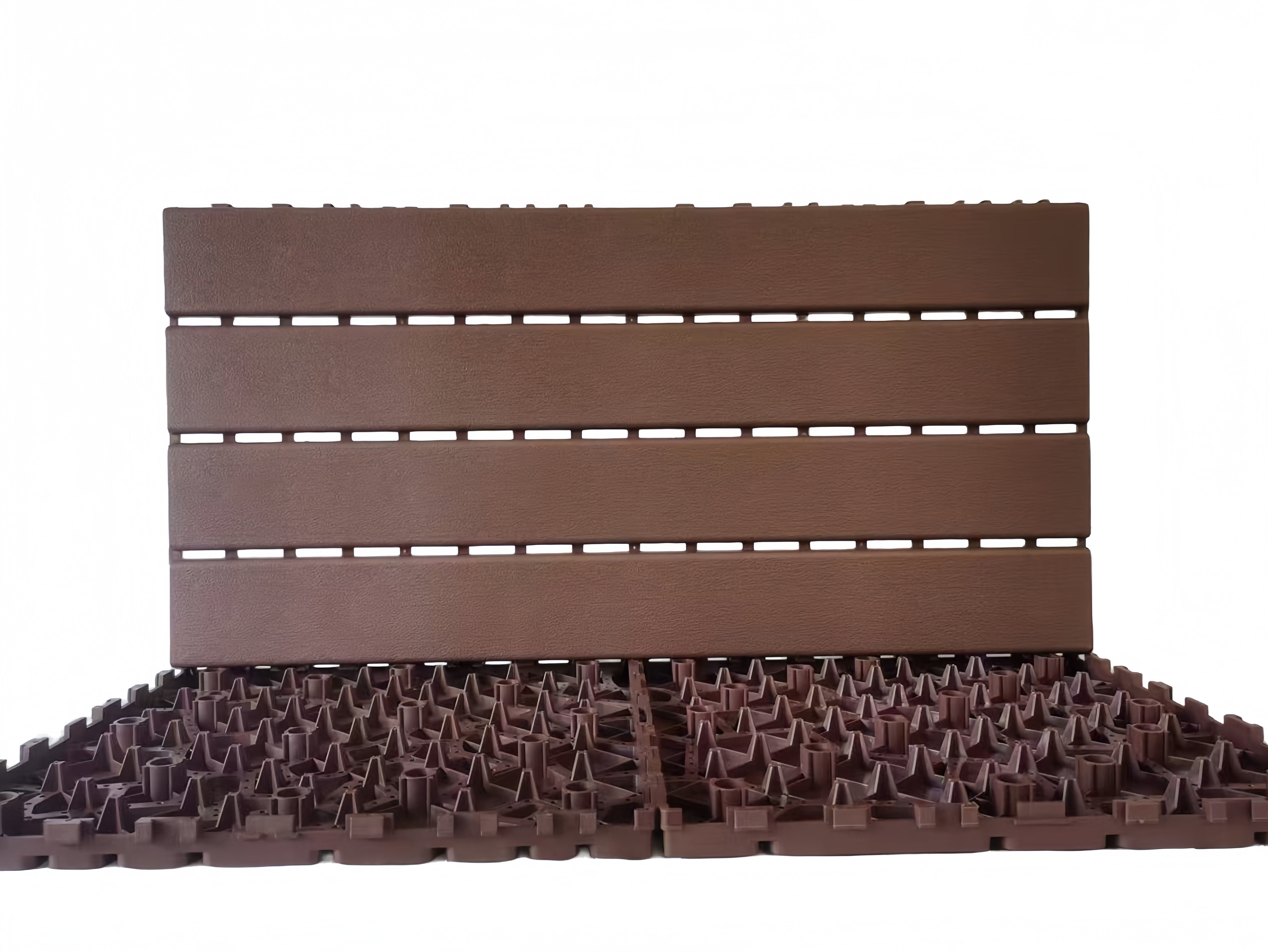 POPULUS TRADING 24'' L X 12'' W Rectangle Style Plastic Interlocking ...