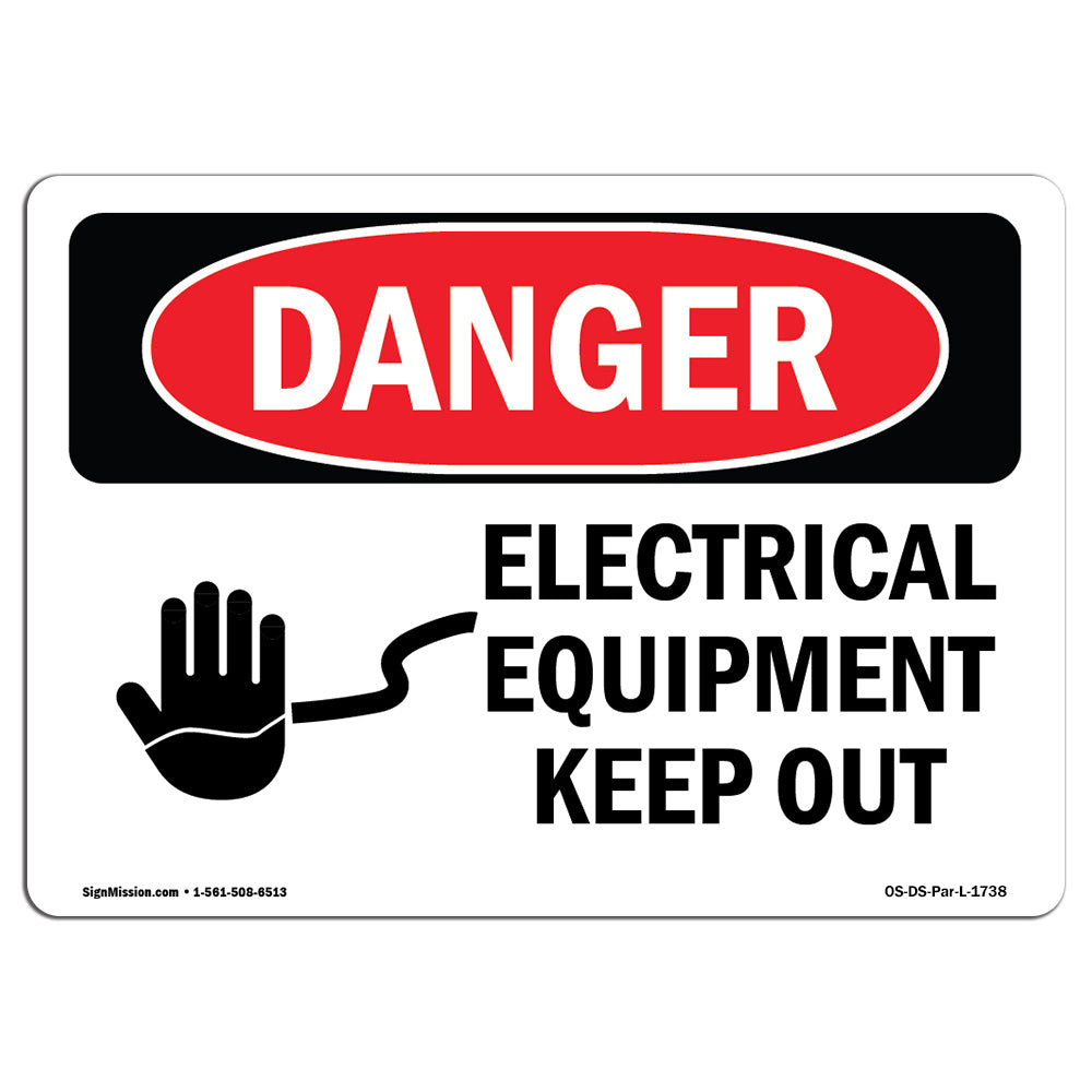 SignMission Electrical Equipment Keep out | Heavy Duty Sign or Label ...