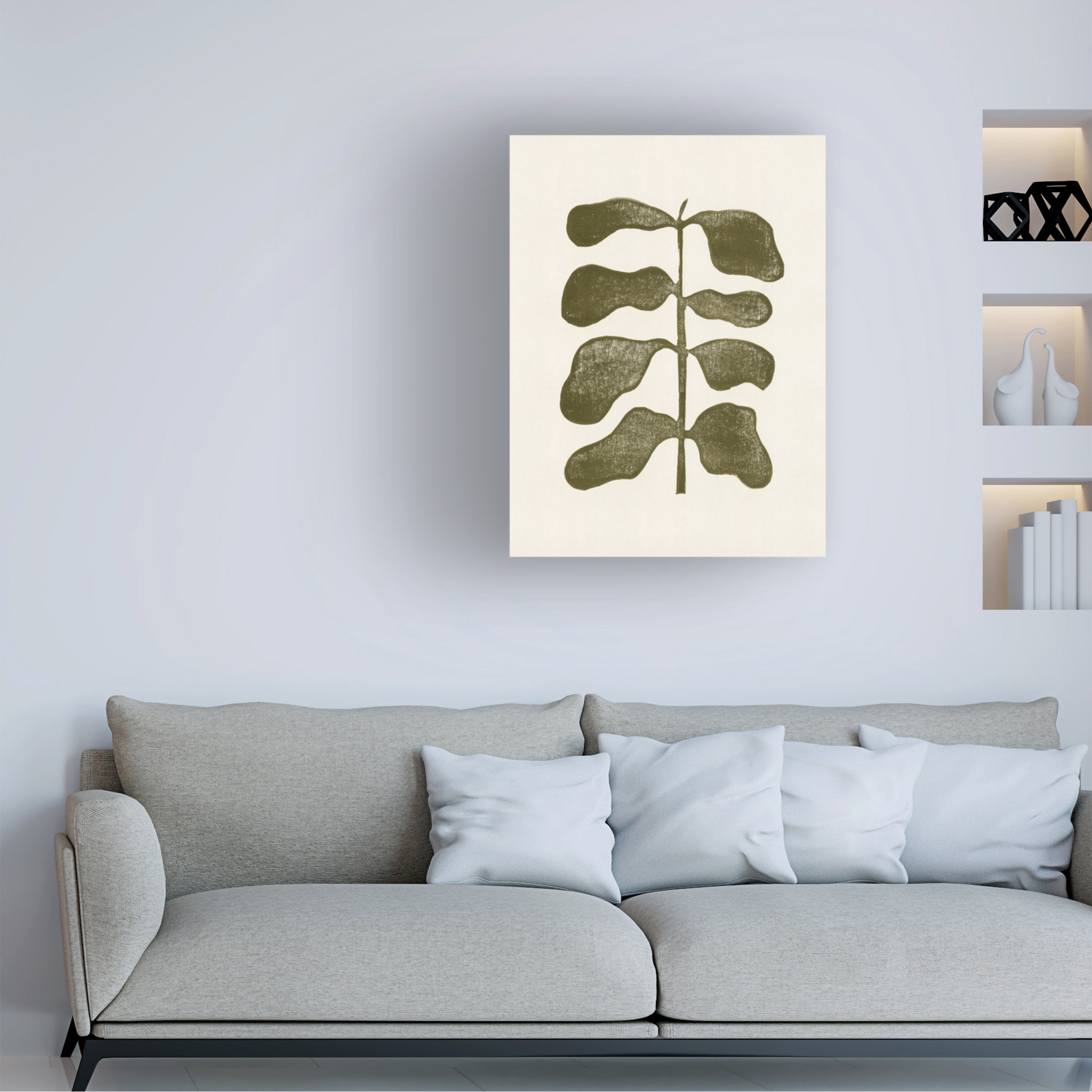 August Grove® Alisa Galitsyna Linocut Plant Canvas Art | Wayfair