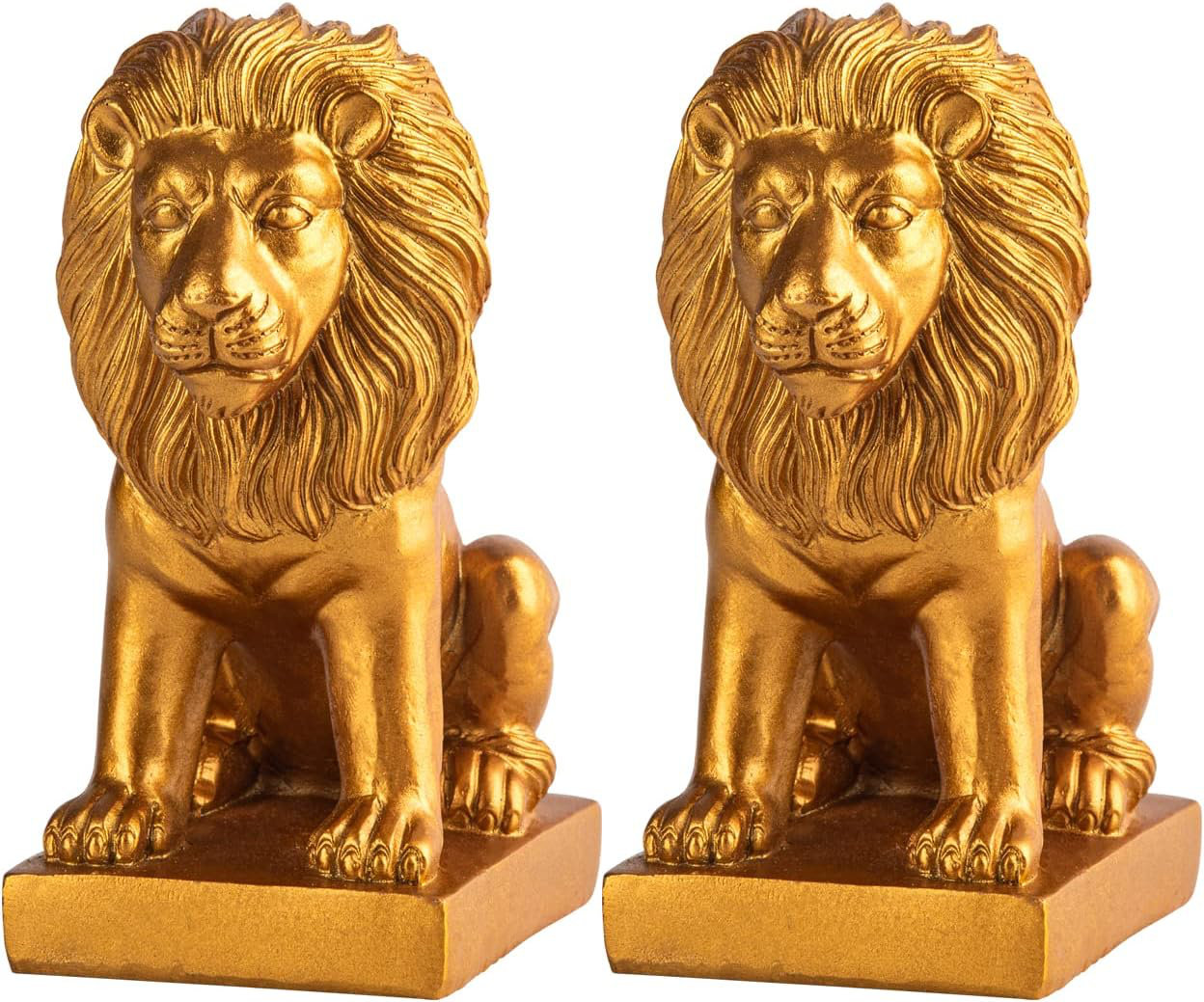 Bungalow Rose 2 Golden Bookends Bookcase Decoration Book Ends To Hold ...