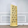 FixtureDisplays Double Sided Slatwall Rotating Display Wood Floor ...