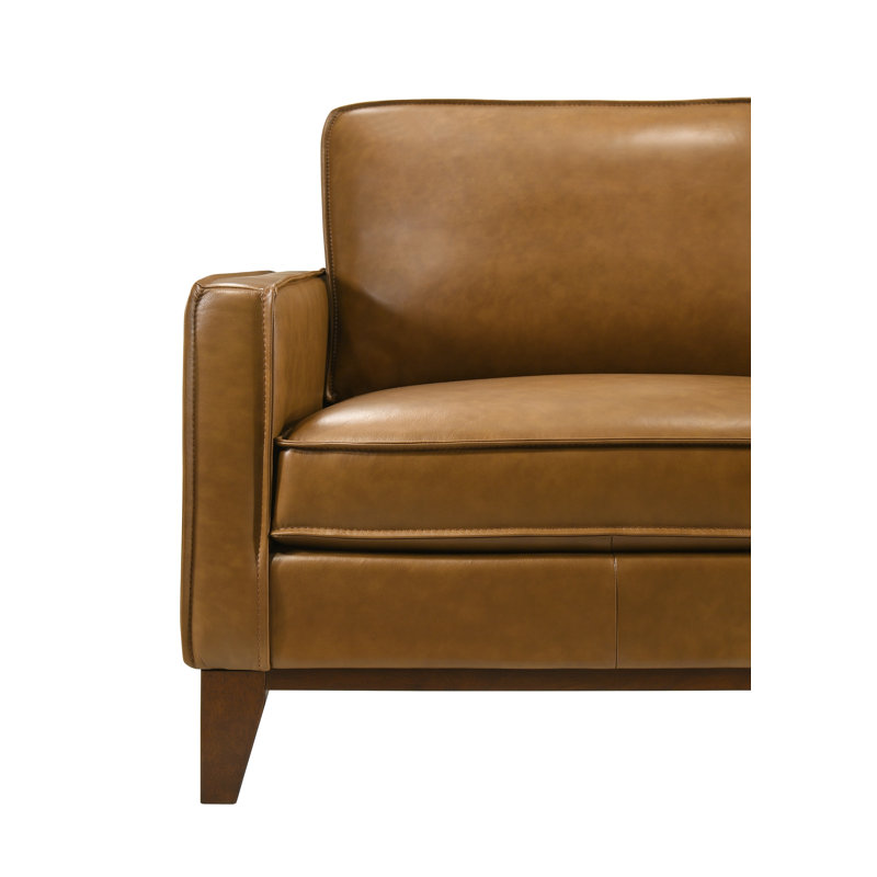 Wade Logan® Caliah 85" Leather Sofa, Caramel & Reviews | Wayfair