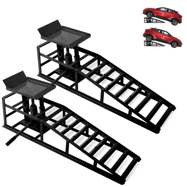 Awevsco 2 Pack Hydraulic Car Ramps, Car Lift Service Ramps, 5t Heavy ...
