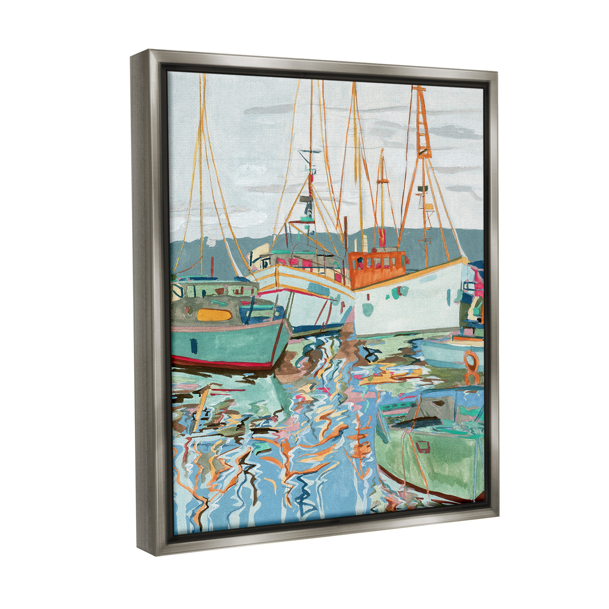 Breakwater Bay " Modern Boating Harbor " by Melissa Wang on Canvas ...