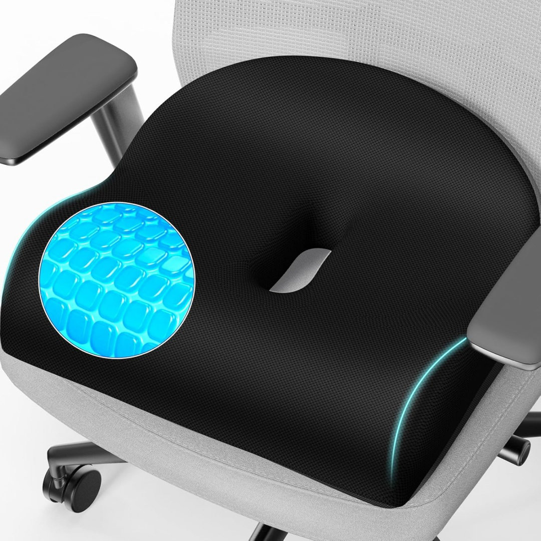 Symple Stuff Seat Cushion Office Chair Cushion For Back & Tailbone ...