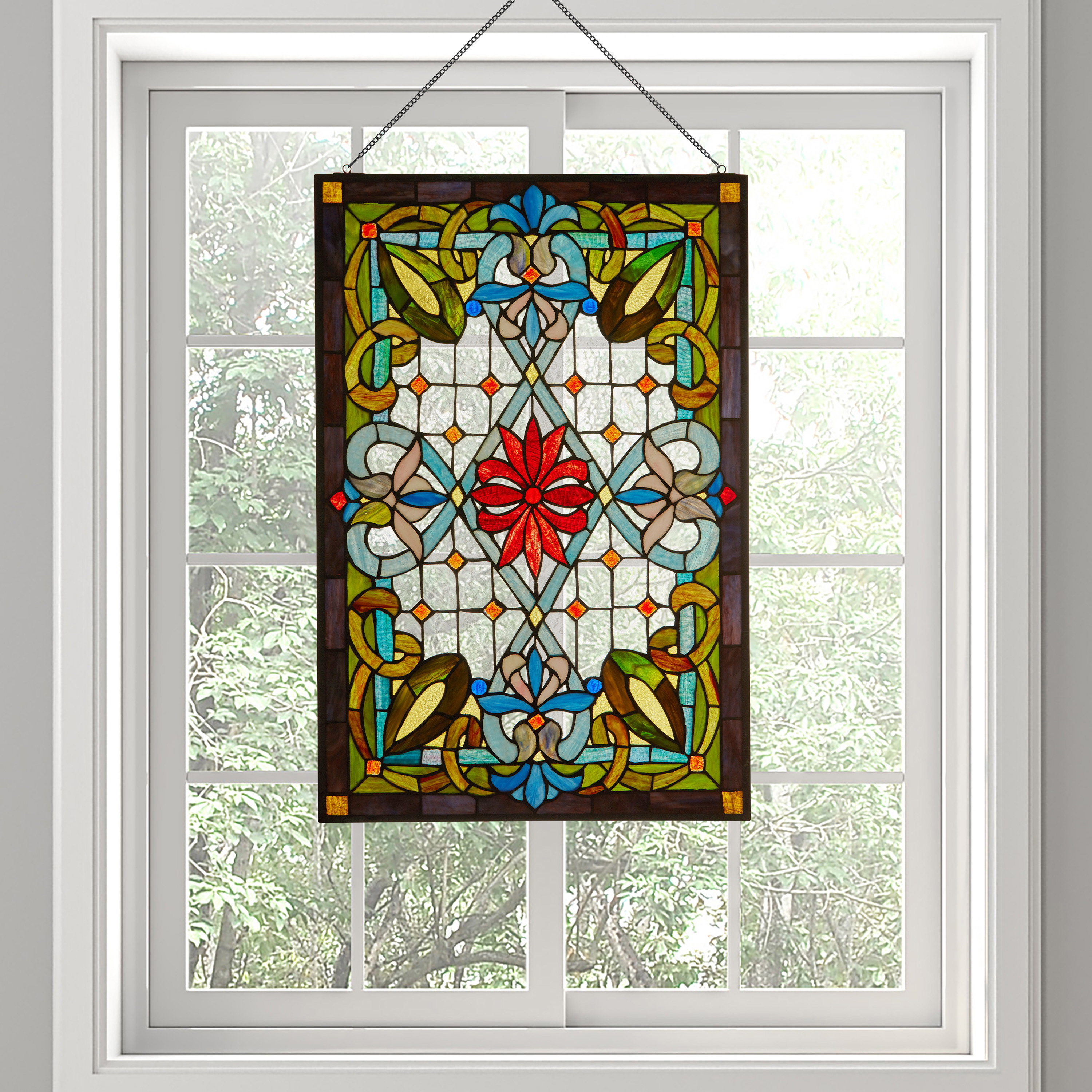 World Menagerie Flourish Stained Glass Window Panel - Wayfair Canada