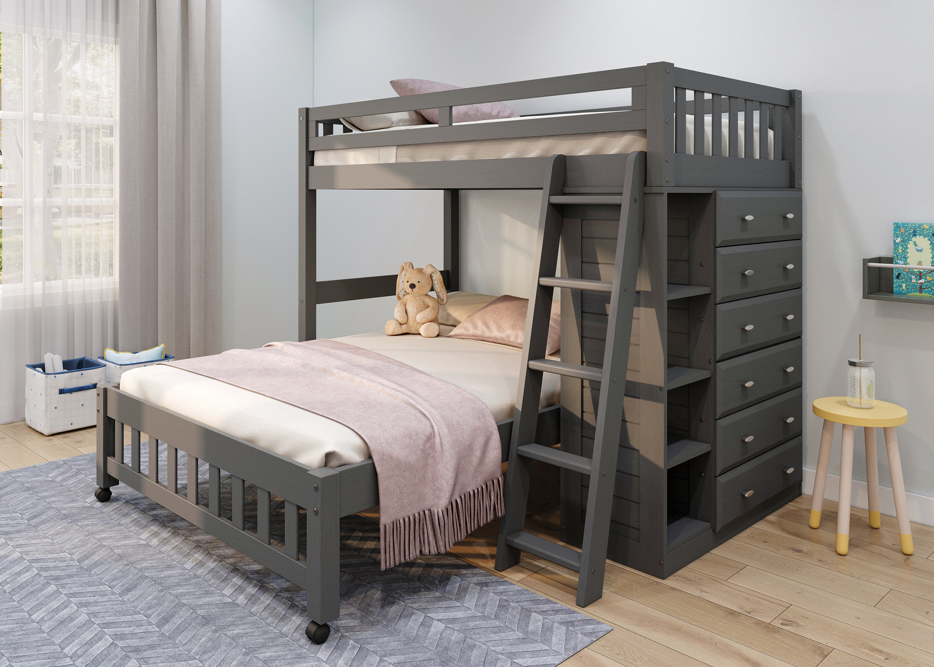 L Shaped Twin Over Full Bunk Bed Twin Twin Over Full L Shaped Bunk Bed
