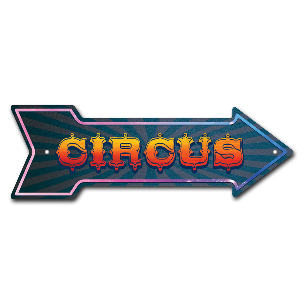 SignMission Circus Arrow Removable Decal Funny Home Décor 18" Wide ...