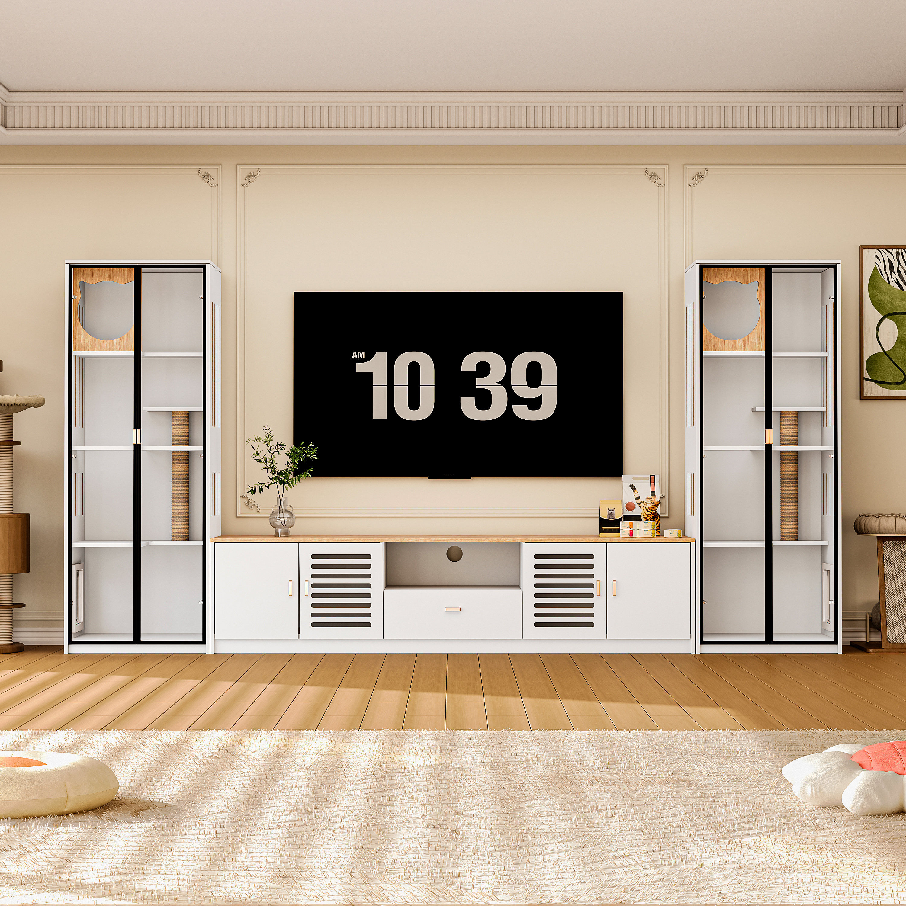 Wrought Studio™ Kaylonie 118'' Entertainment Center For 85 Inch Tv ...